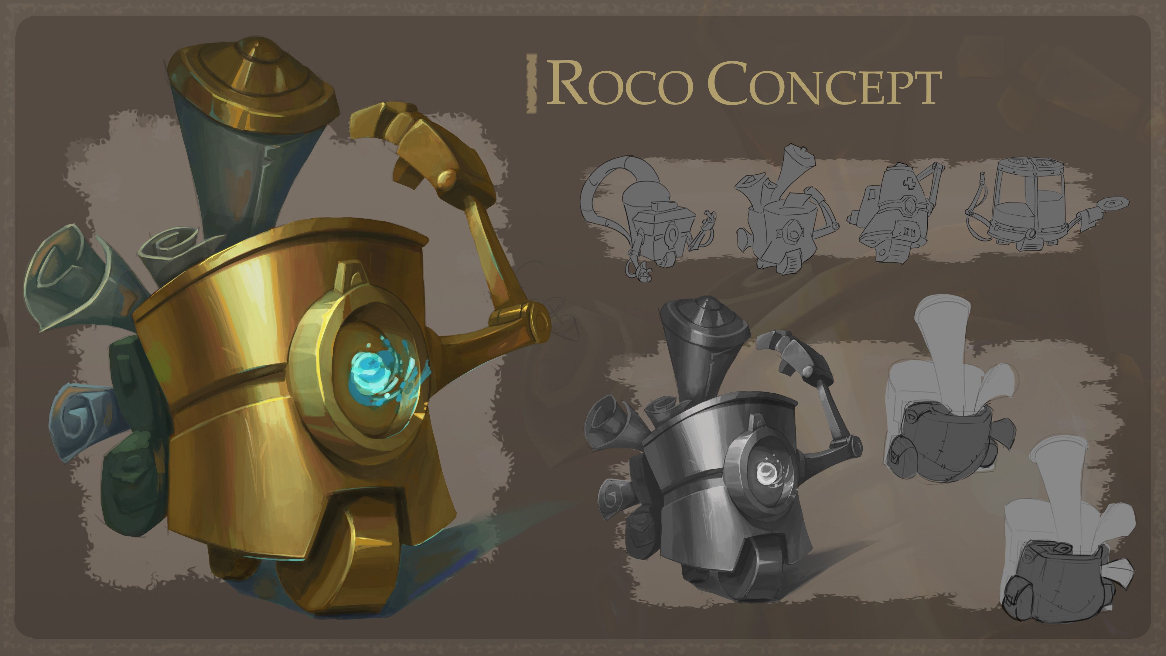 Alvaro Villanueva Lopez - Roco Arcane Robot and Boxes - Stylized Concept and 3D - CGMA