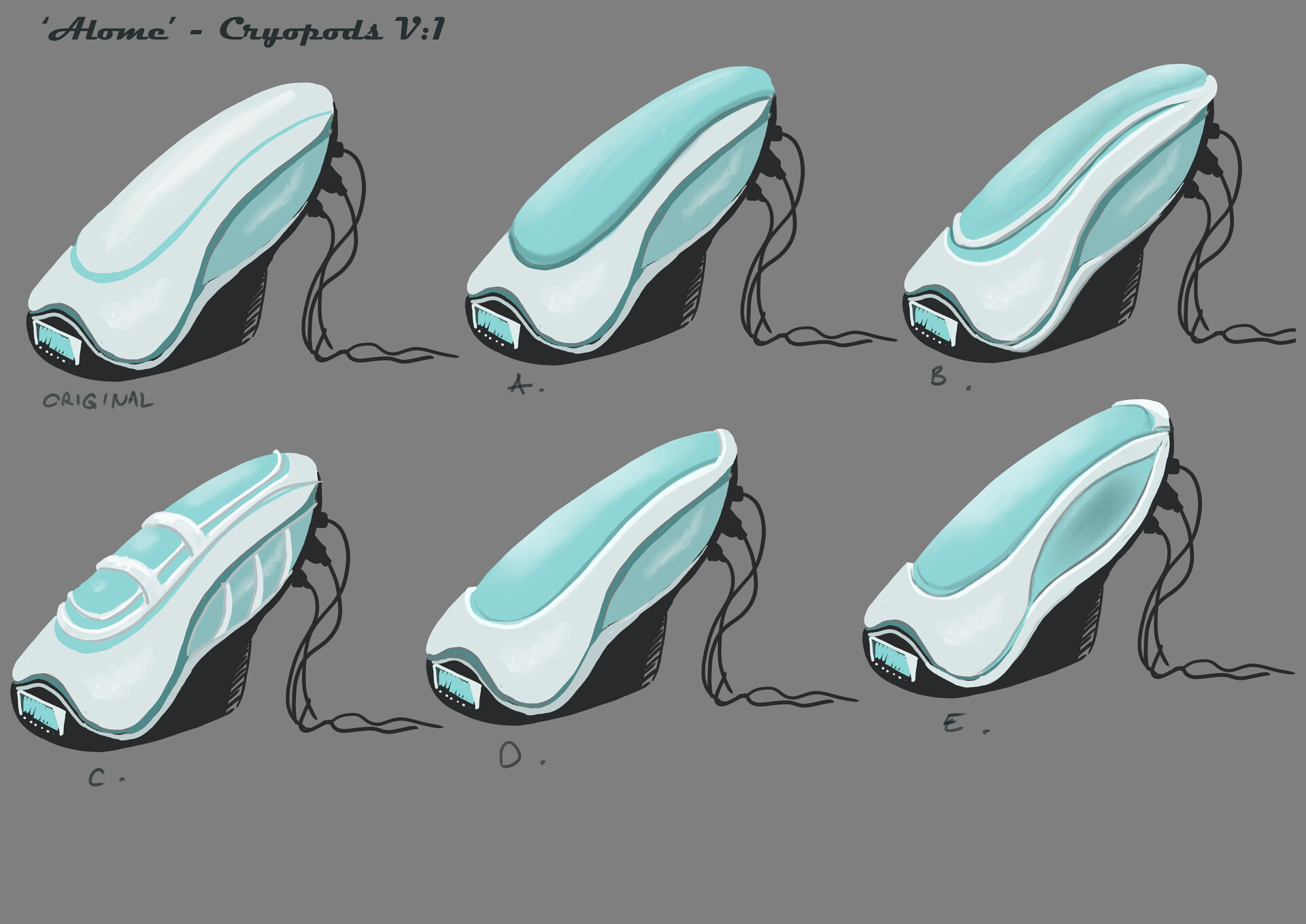 Ildy Izso - 'Alone' Cryopod Design - UTS Animal Logic Academy Project