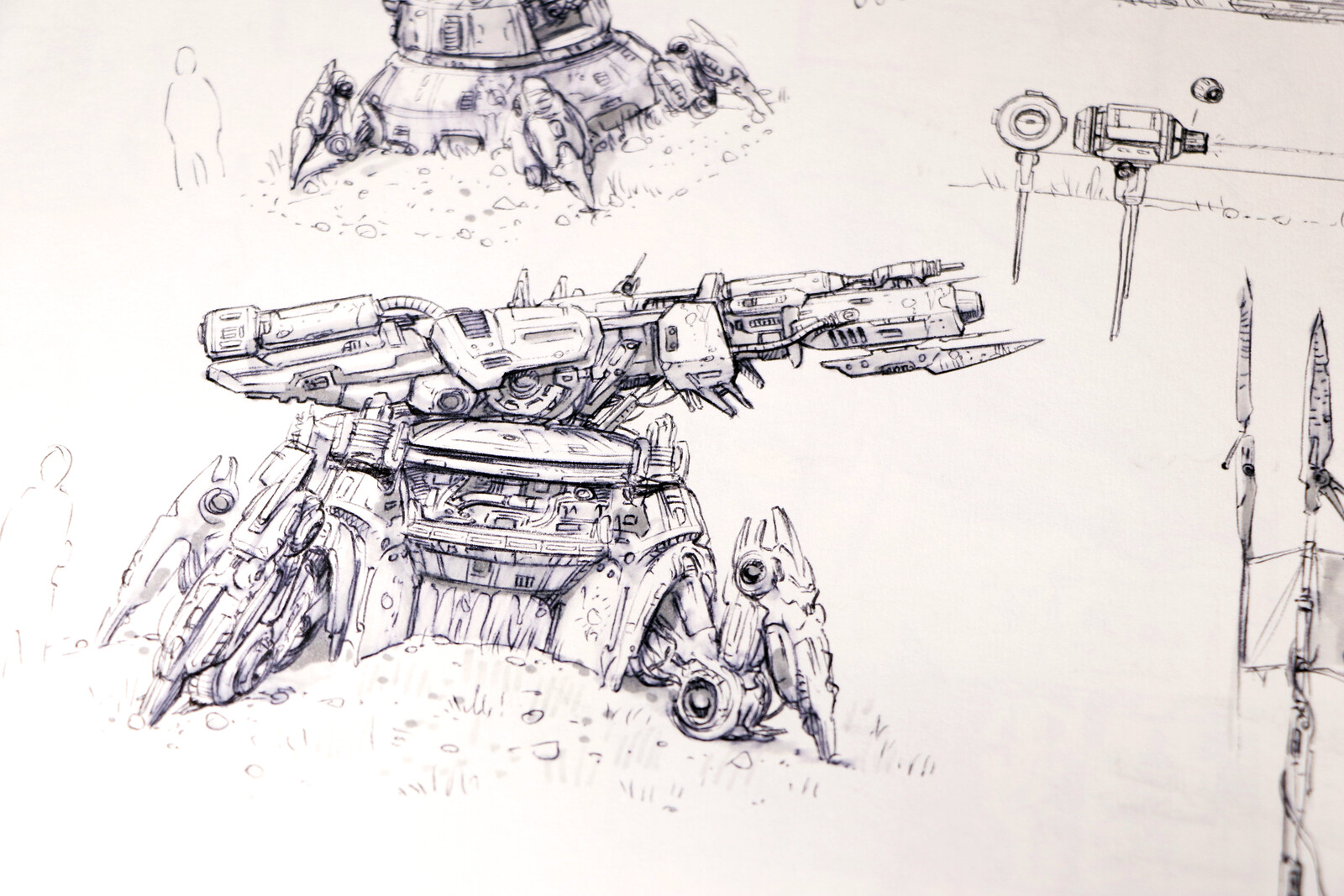 Splash Damage - Large Gun Turret Concept Sketch