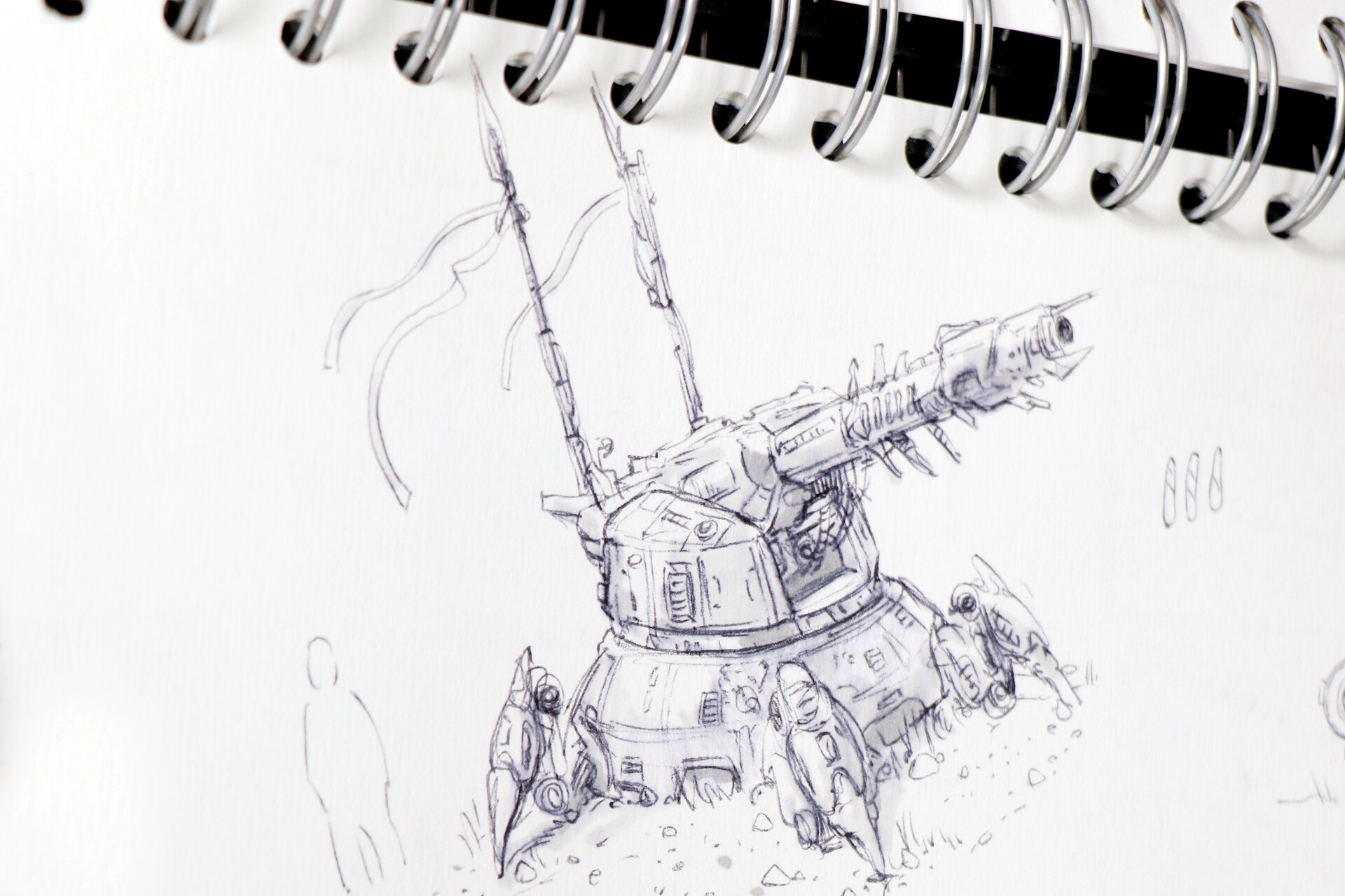 ArtStation - Small Gun Turret Concept Sketch