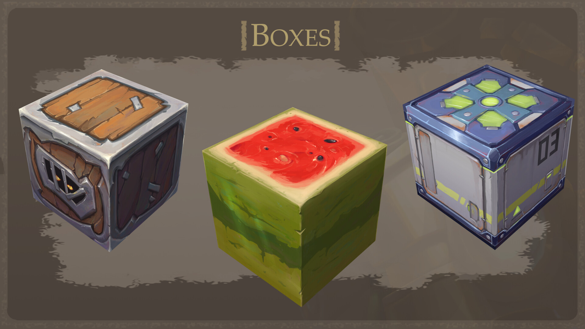 Alvaro Villanueva Lopez - Roco Arcane Robot and Boxes - Stylized ...