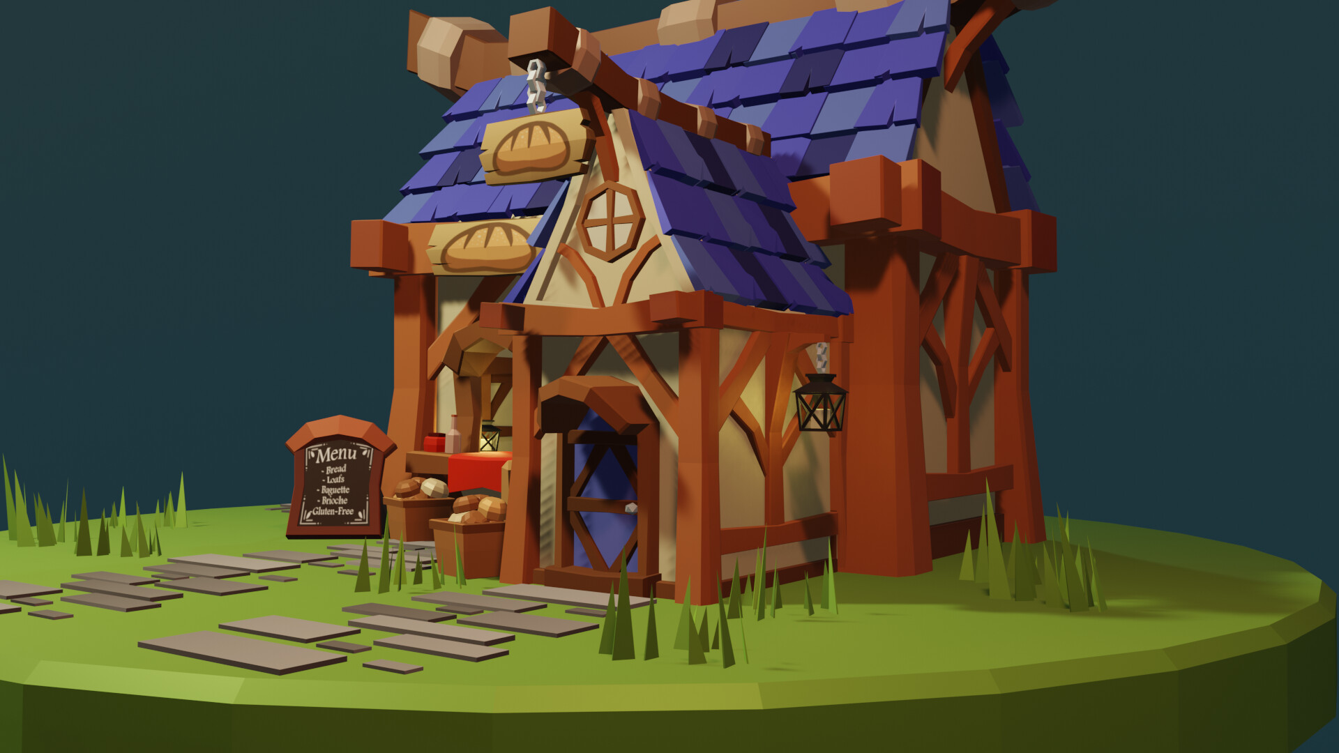 Andy Mirley - Stylized 3D Low Poly Bakery