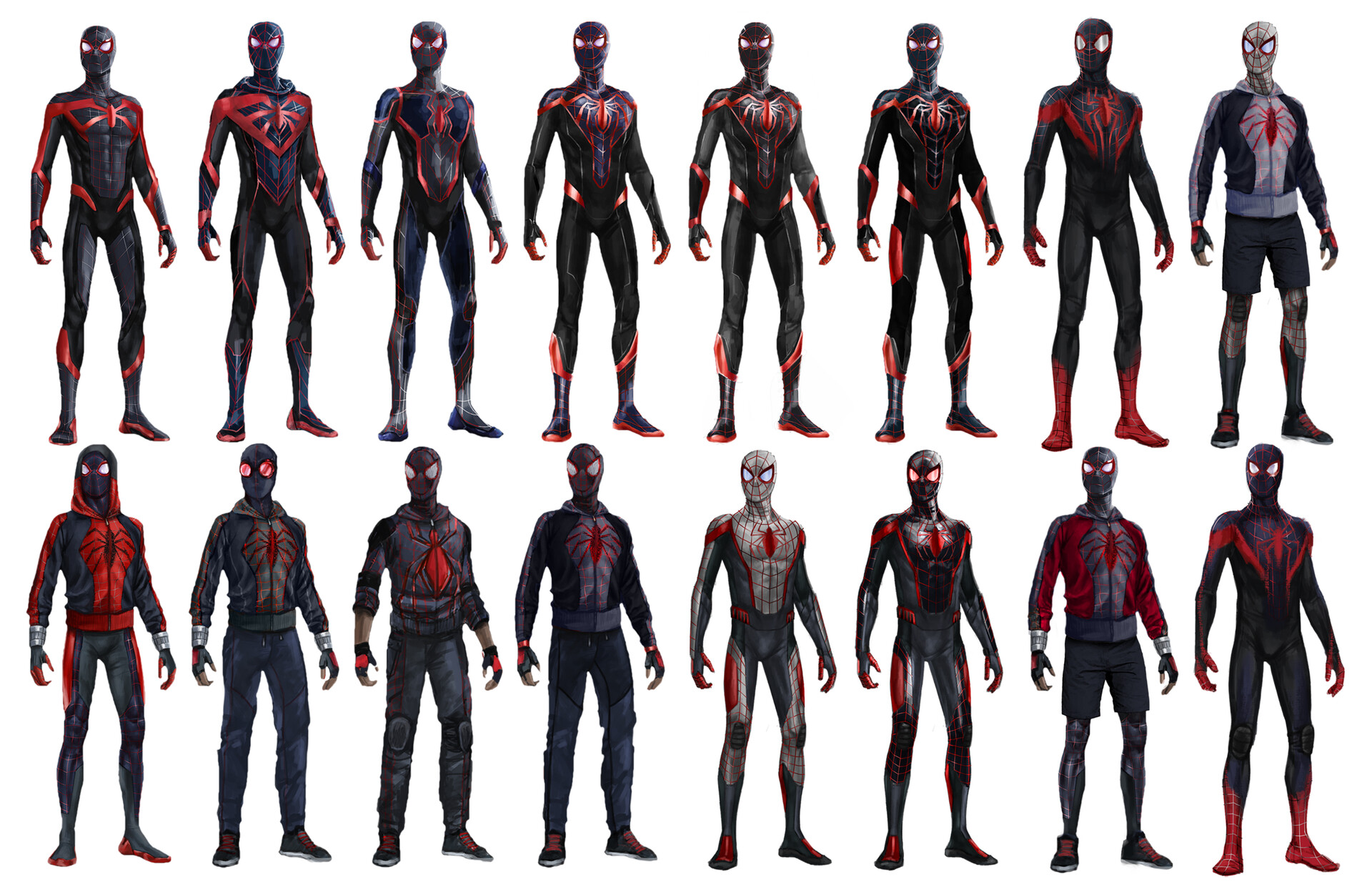 ArtStation - Miles Morales Iterative Costume Design