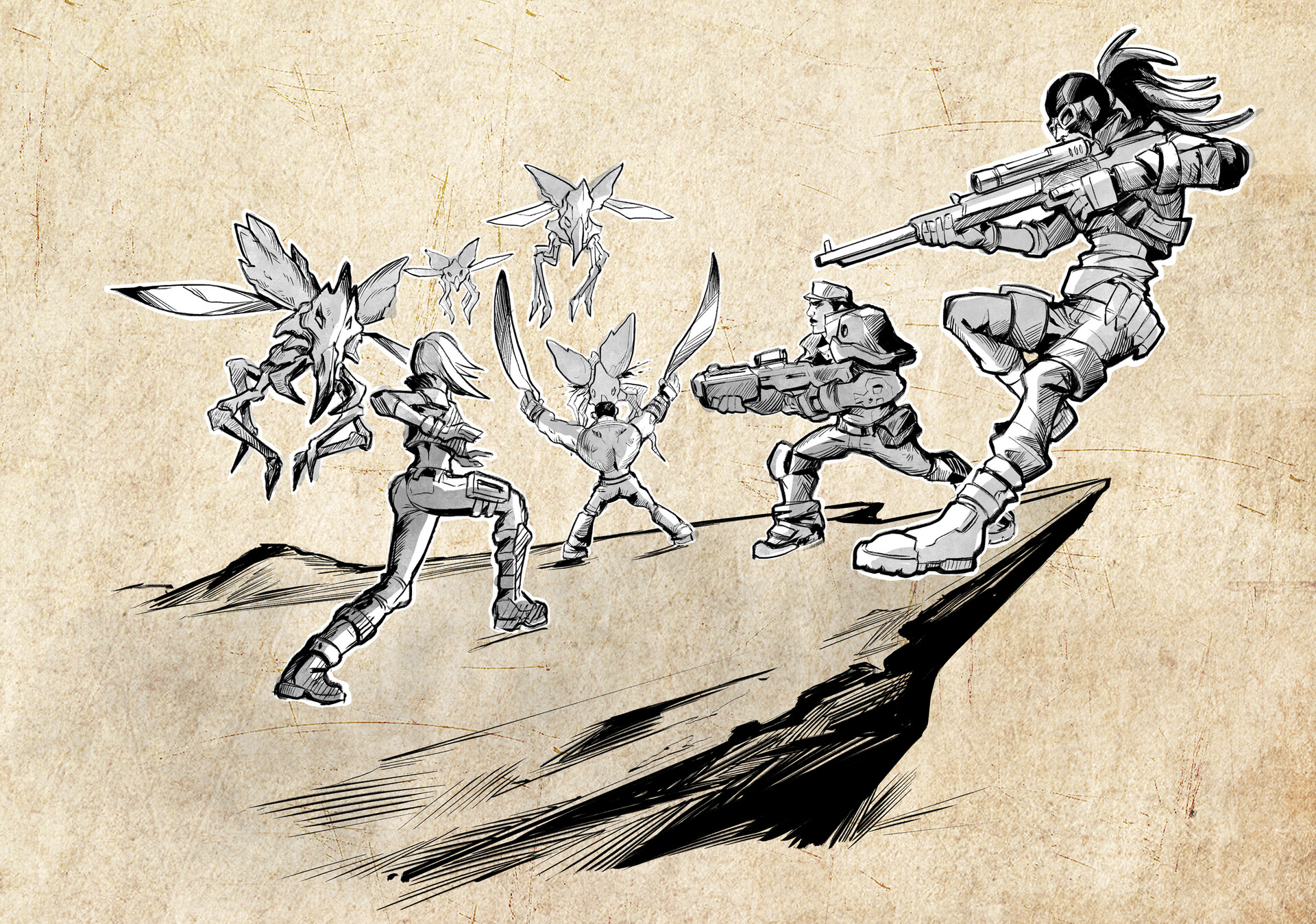 Max Davenport - Borderlands 3 - Marcus Intro Inks