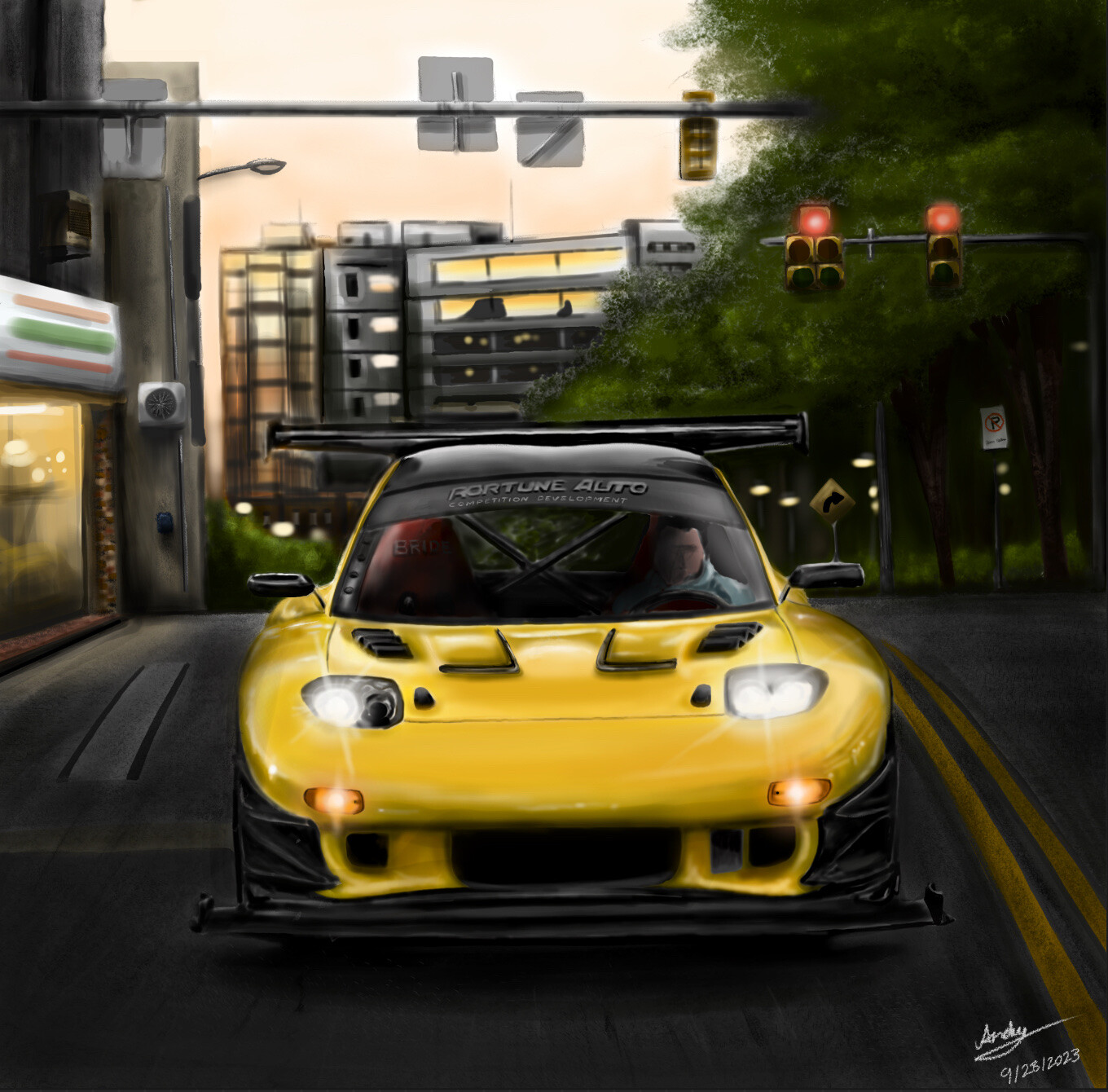 ArtStation - #Procreate #Digital Art - Mazda RX-7 FD