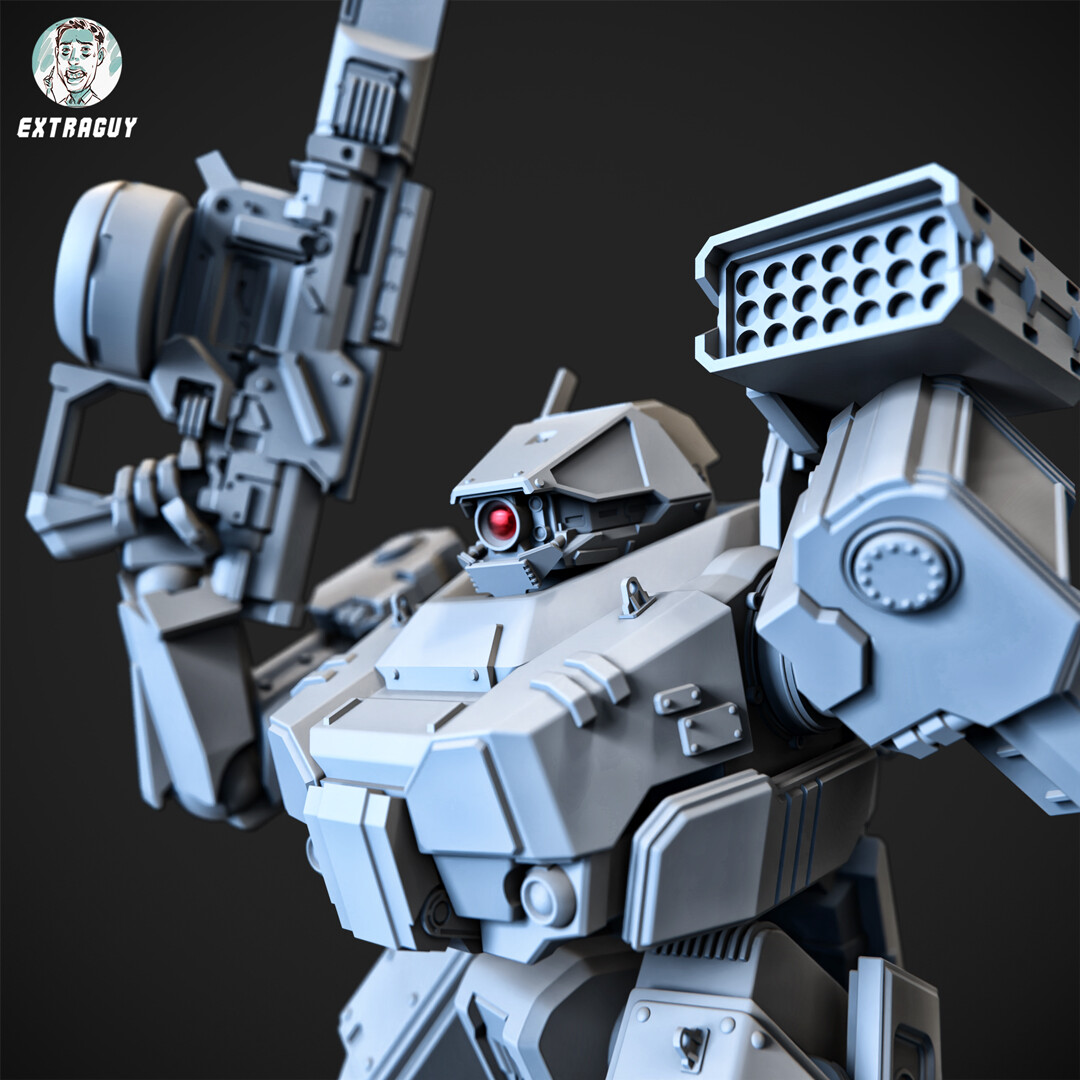 ArtStation - Heavy Gear Hunter 3D Printable 100mm and 75mm