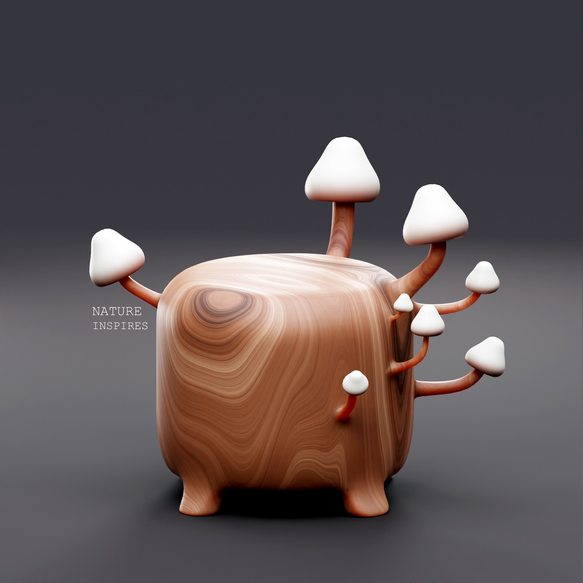 ArtStation - Tree and mushroom