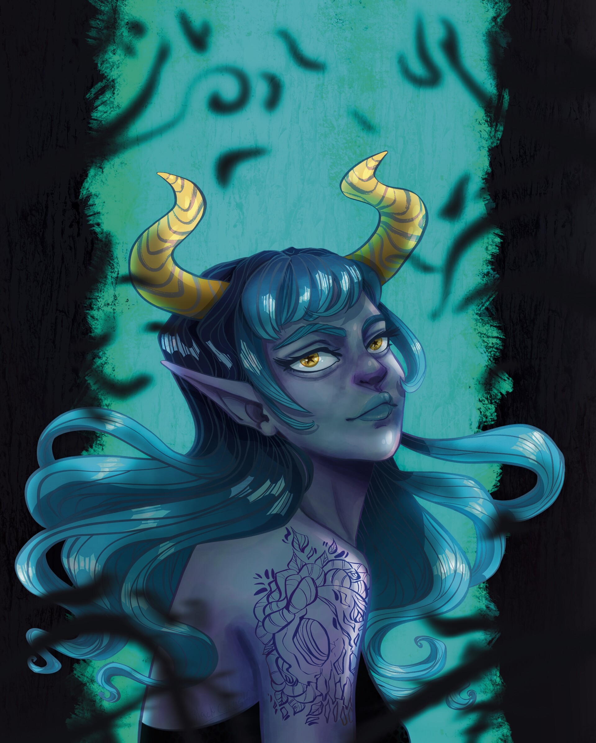 ArtStation - Blue demon