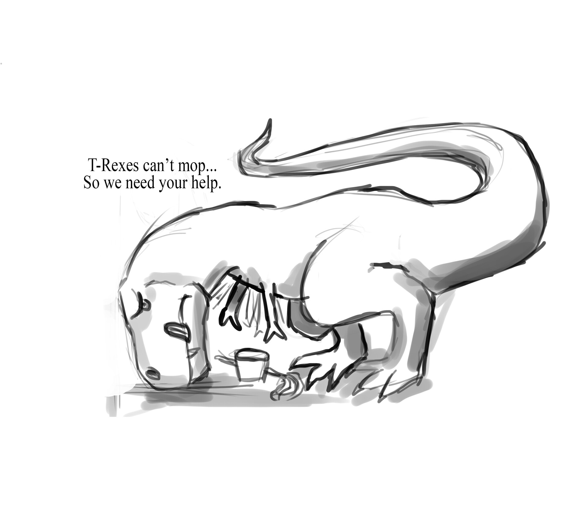 ArtStation - Clean up T-Rex