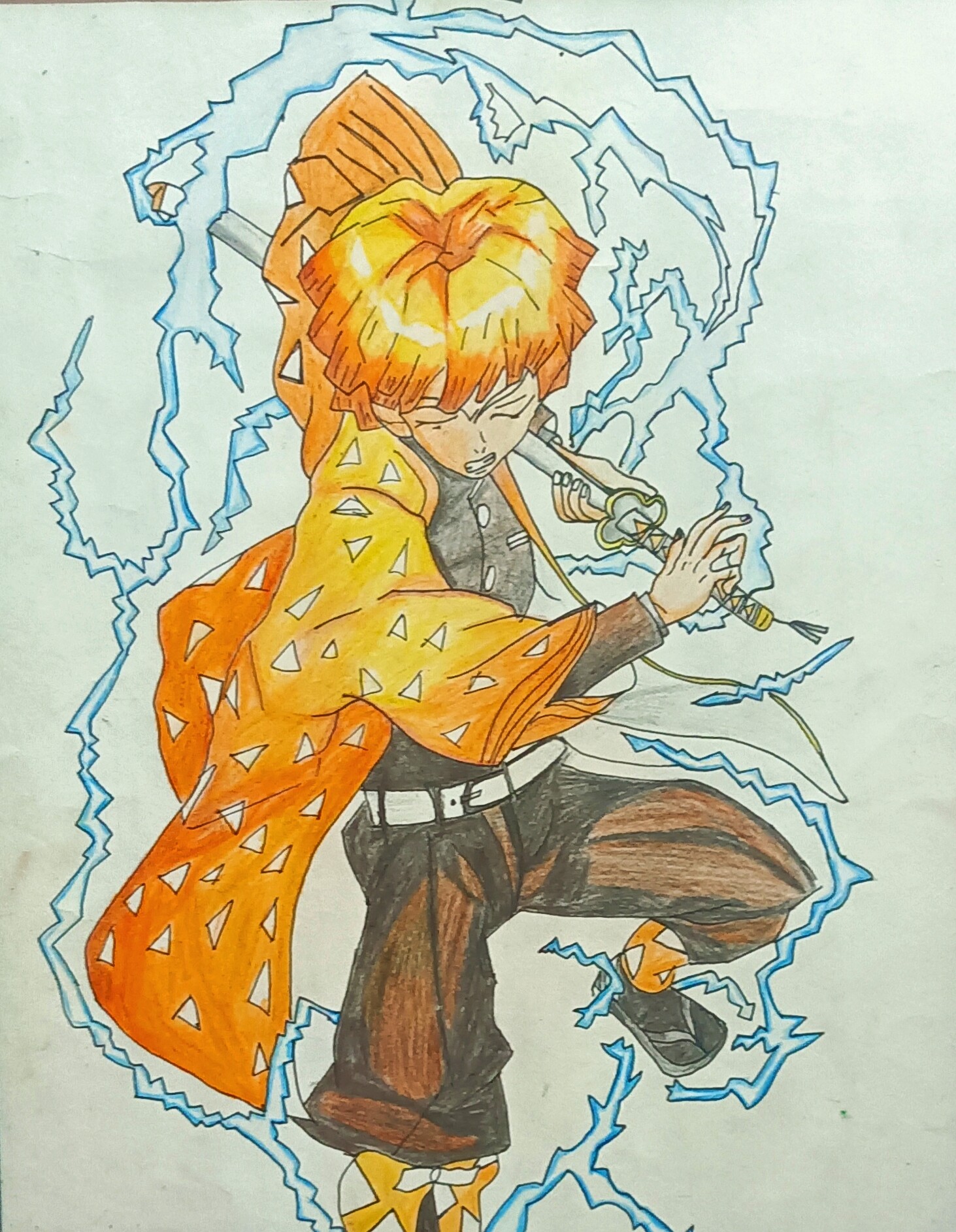 ArtStation - Zenitsu's Electric Clash ⚡️🥋