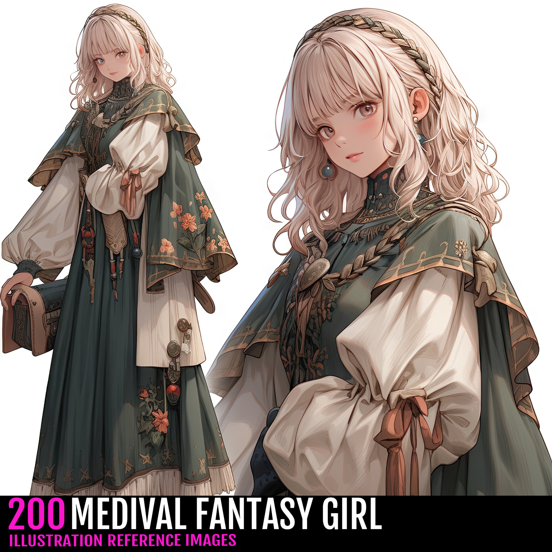 ArtStation - 200 MEDIVAL FANTASY GIRL