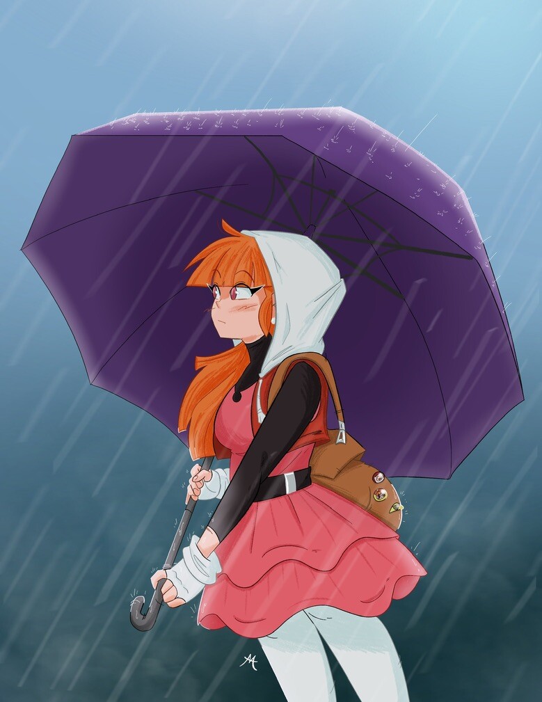 ArtStation - Powerpuff Rainy Day