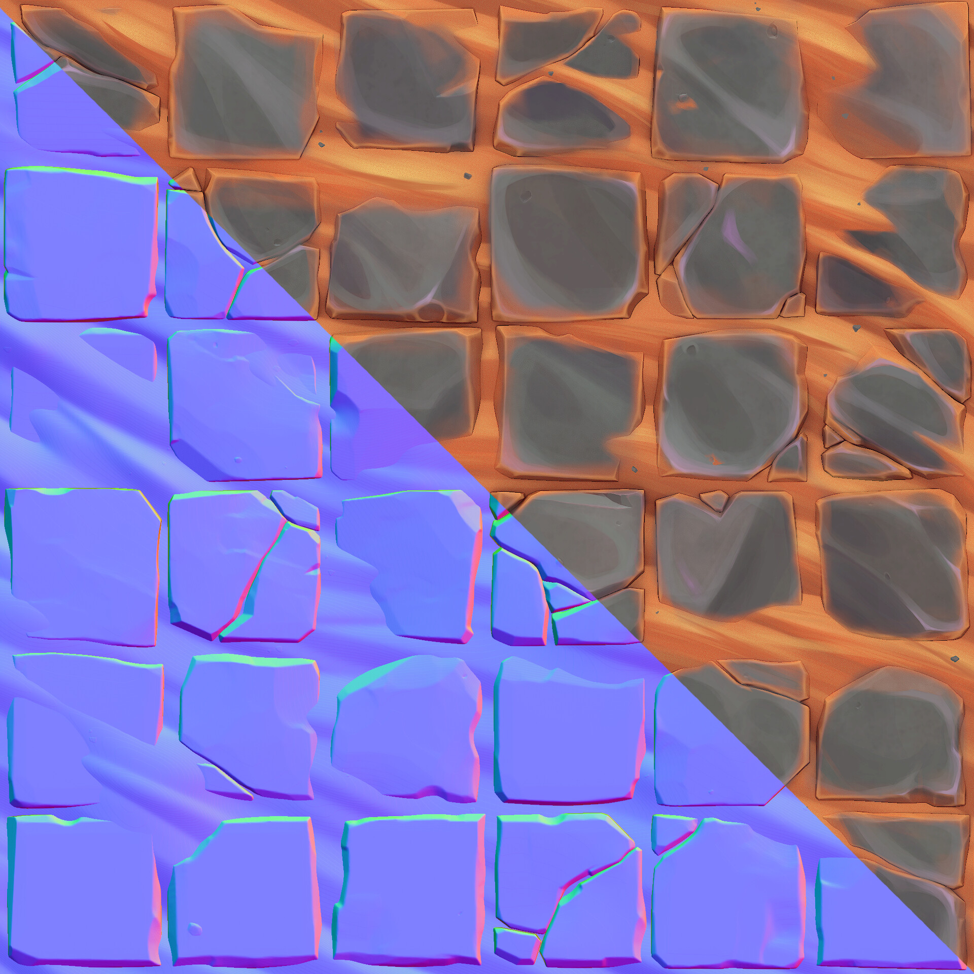 Chase Morello - Stylized Sandy-Stone Floor Material