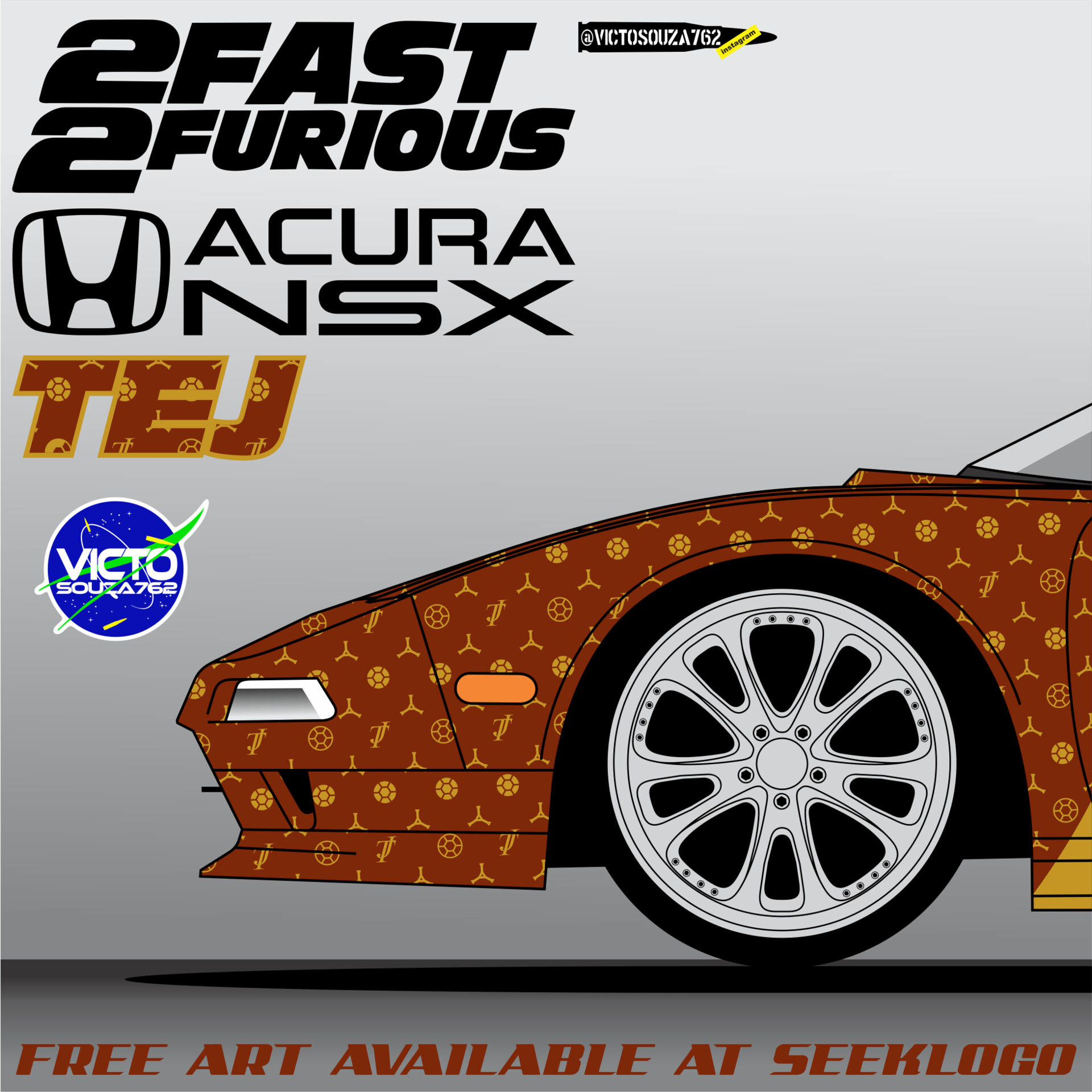 ArtStation - arte decal honda acura nsx tej ''2 fast 2 furious''