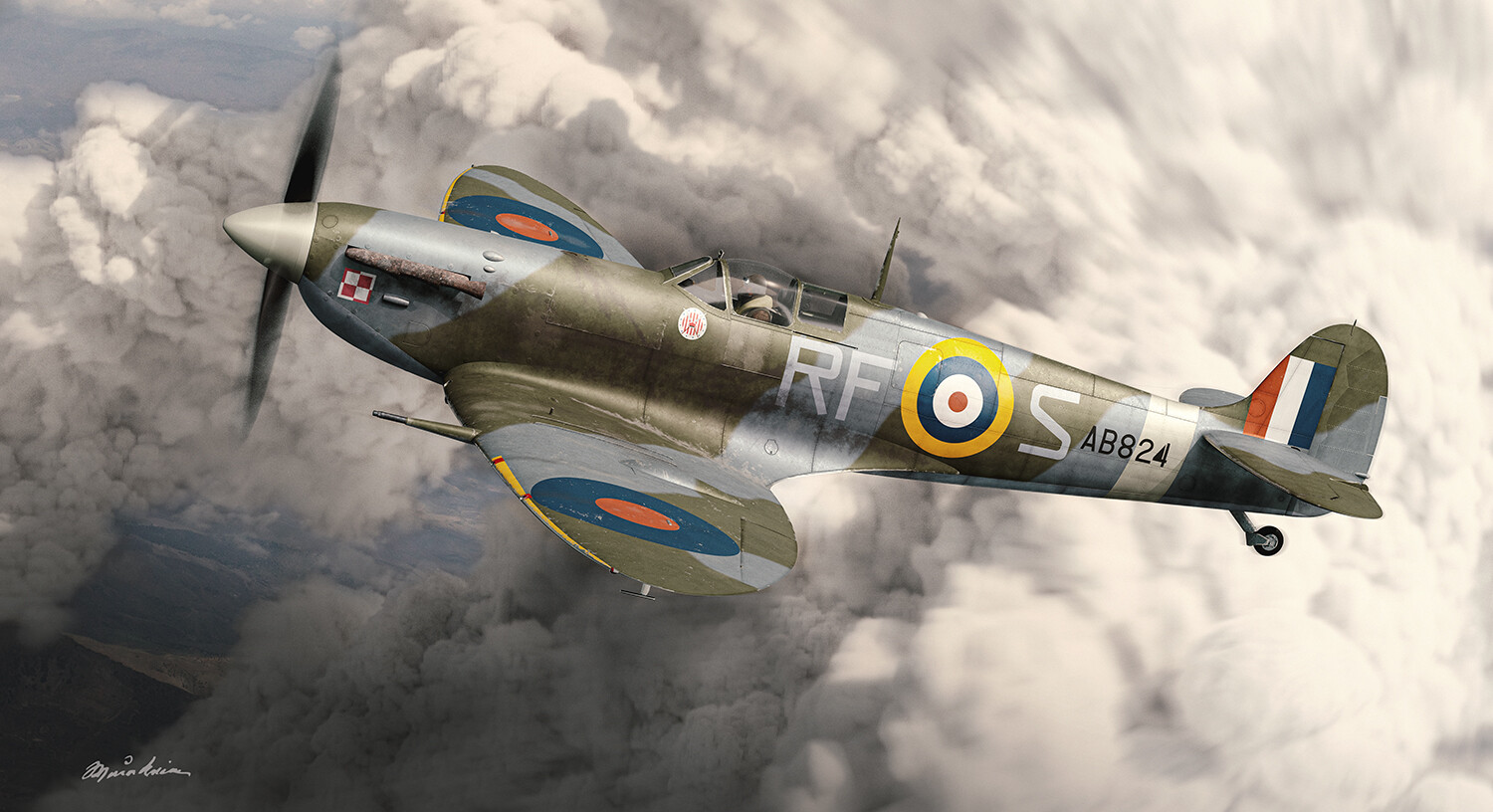 ArtStation - Spitfire 303 SQN RAF