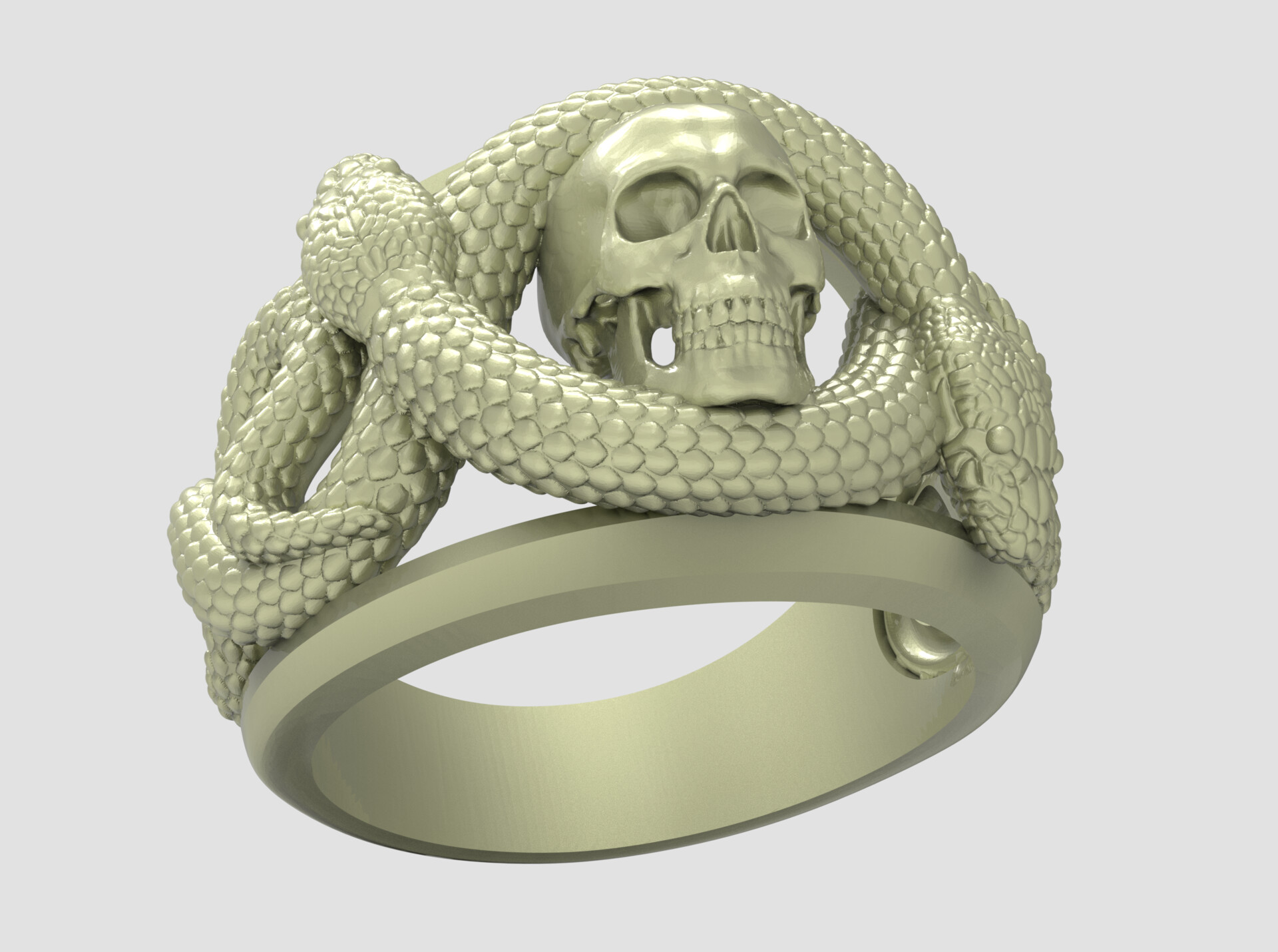 ArtStation - Skull Ring-5 3D-print model file