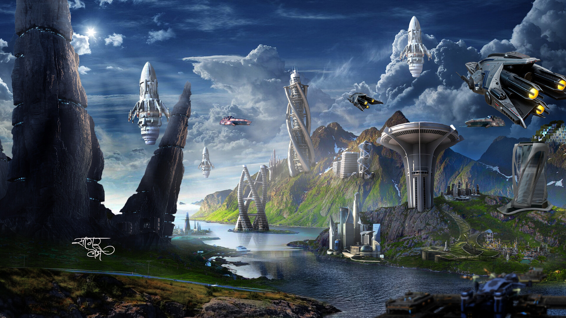 ArtStation - Sci-Fi Odyssey in the Mountain Realm