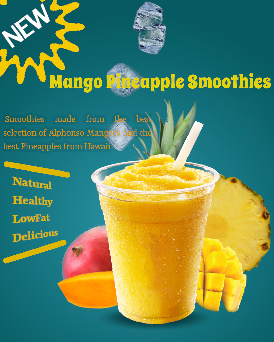 ArtStation - (Advertisment Banner Design Poster) Mango Pineapple ...