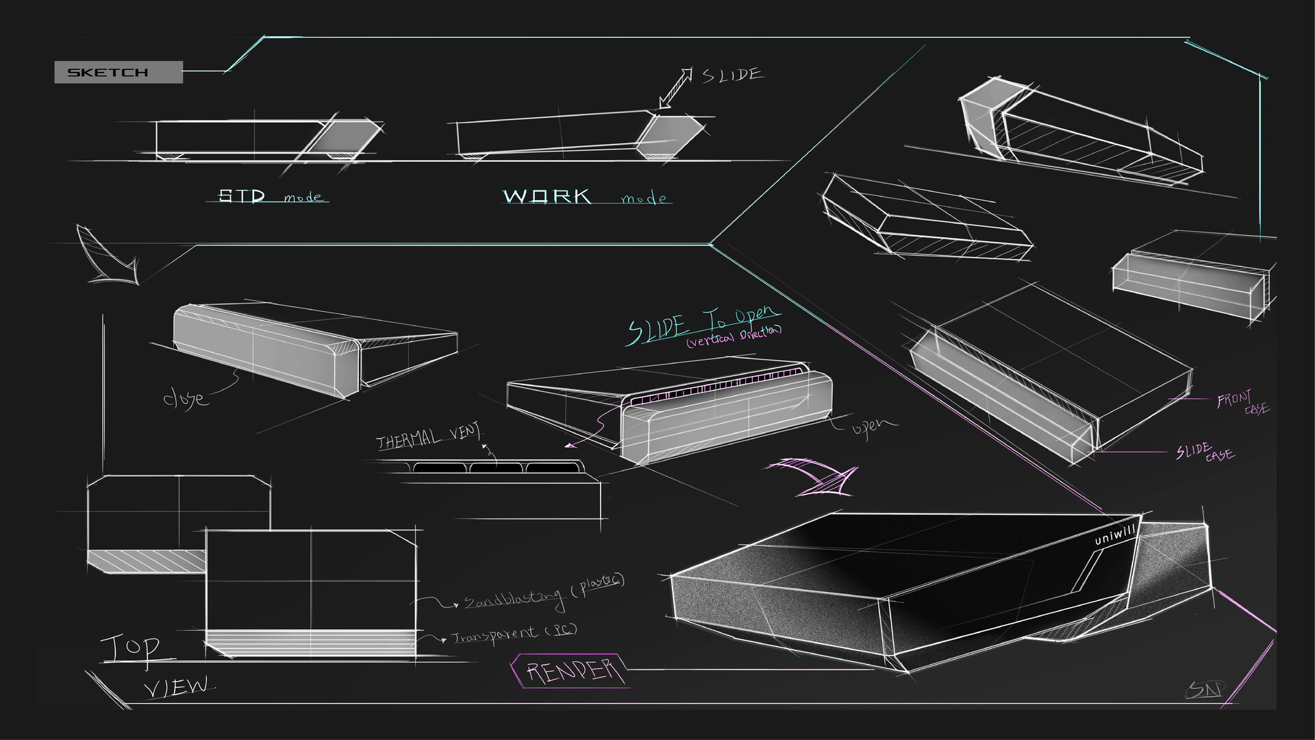 ArtStation - Thunderbolt External SSD - Sketch