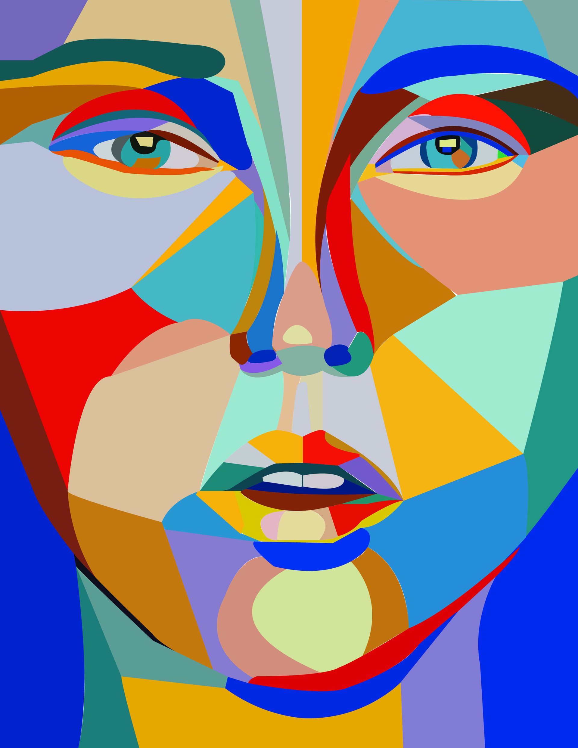 ArtStation - ILLUSTRATOR ARTWORK OF COLOURFULL FACE