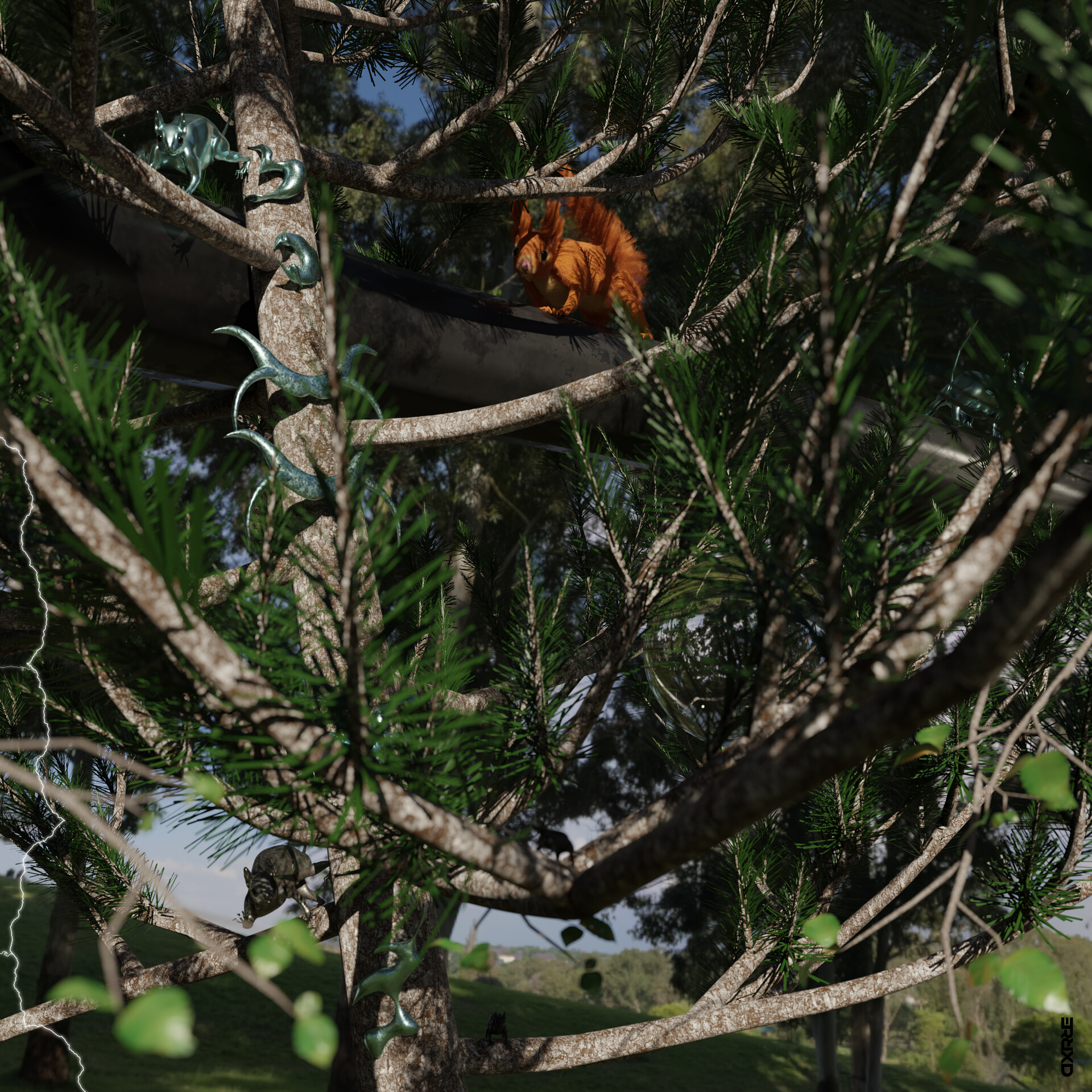 ArtStation - Observing squirrels