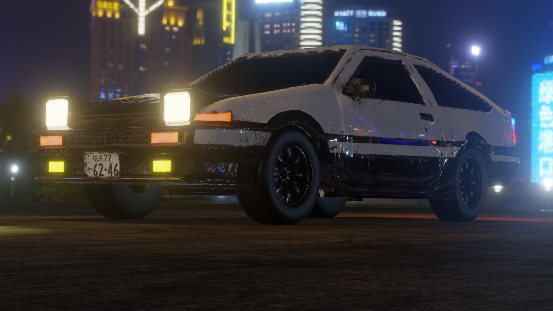 ArtStation - Toyota Sprinter Truno AE86 (Initial D)