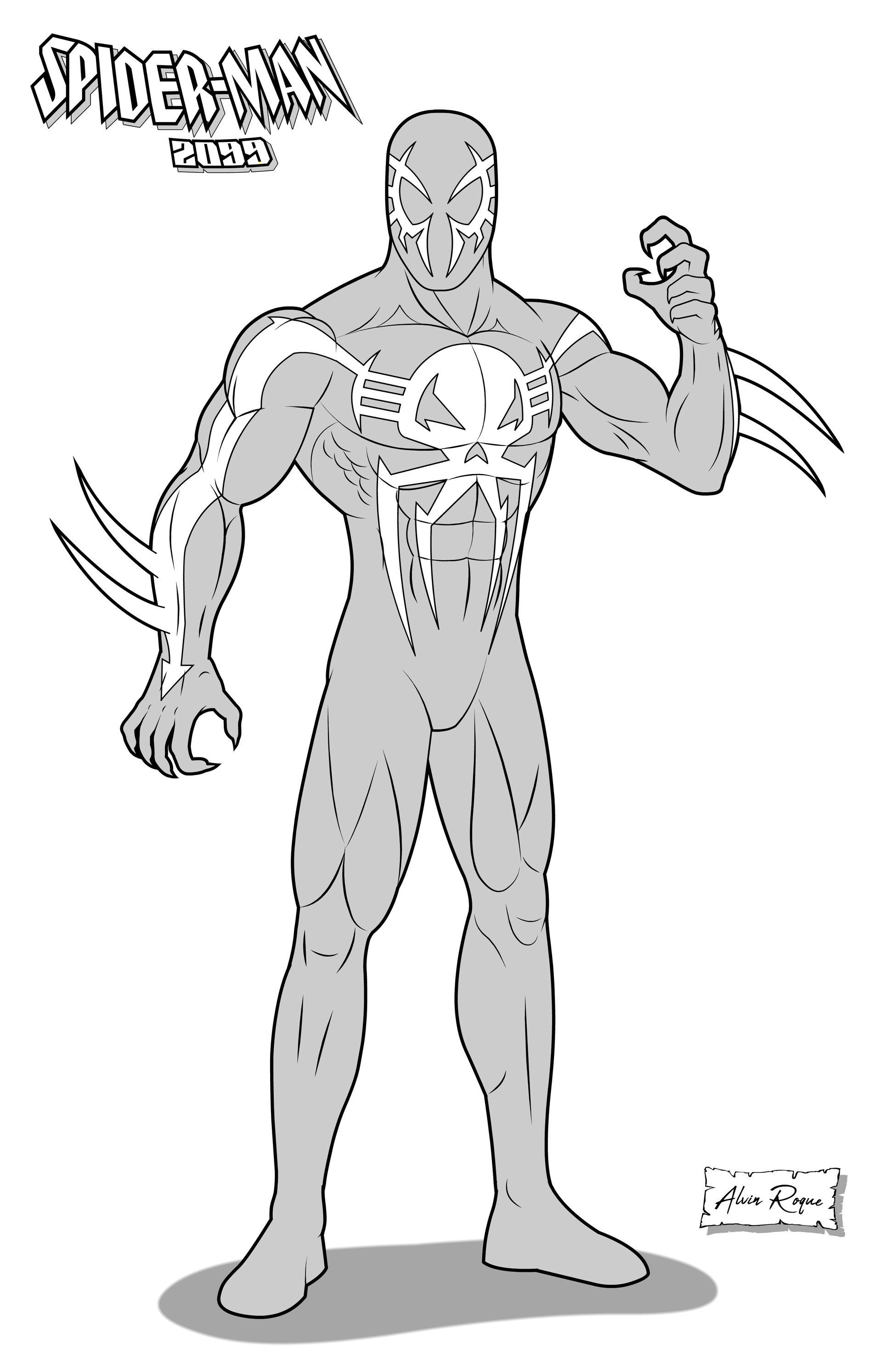 printable spider man 2099 coloring pages