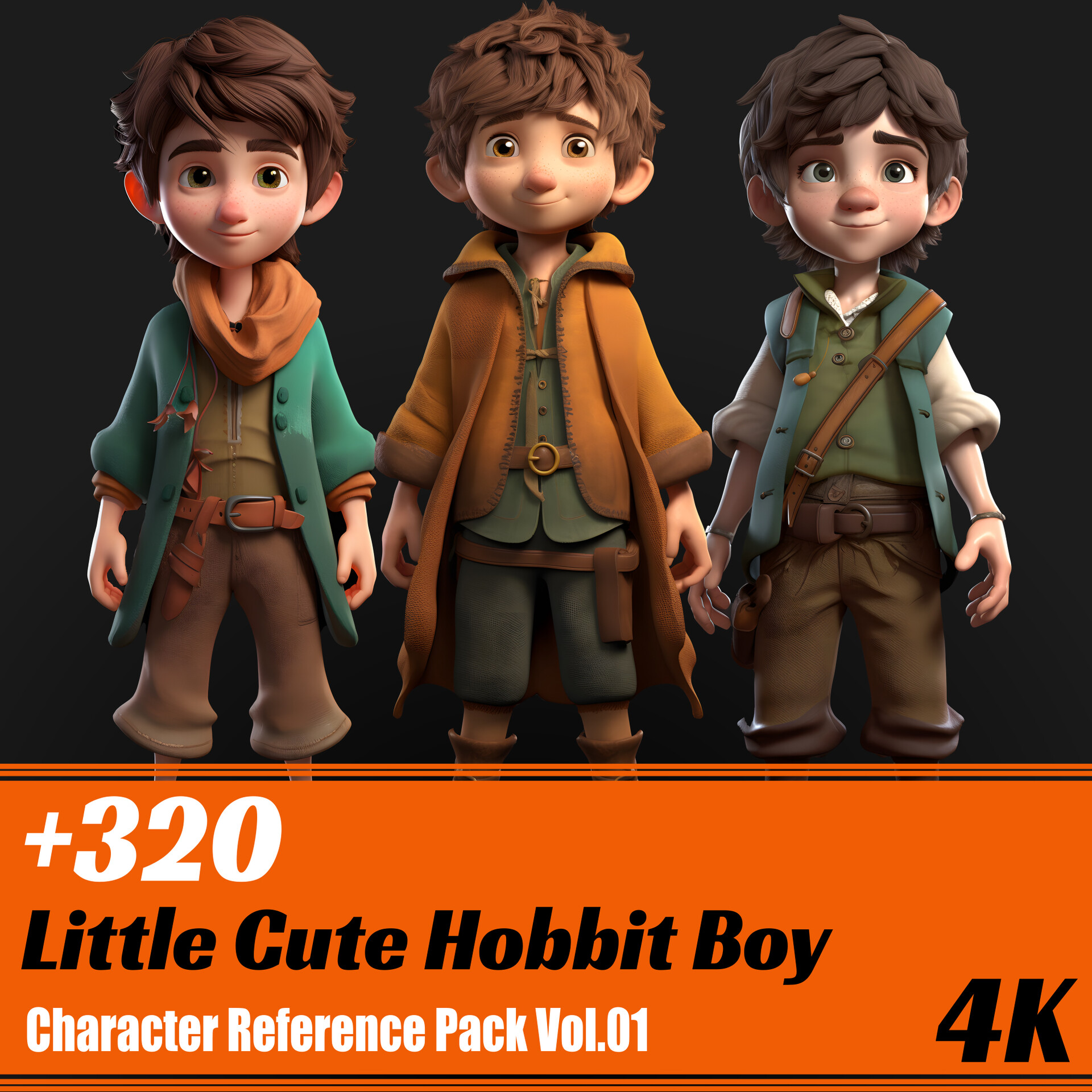 ArtStation - +320 Little Cute Hobbit Boy | 4K | Character Reference Pak ...