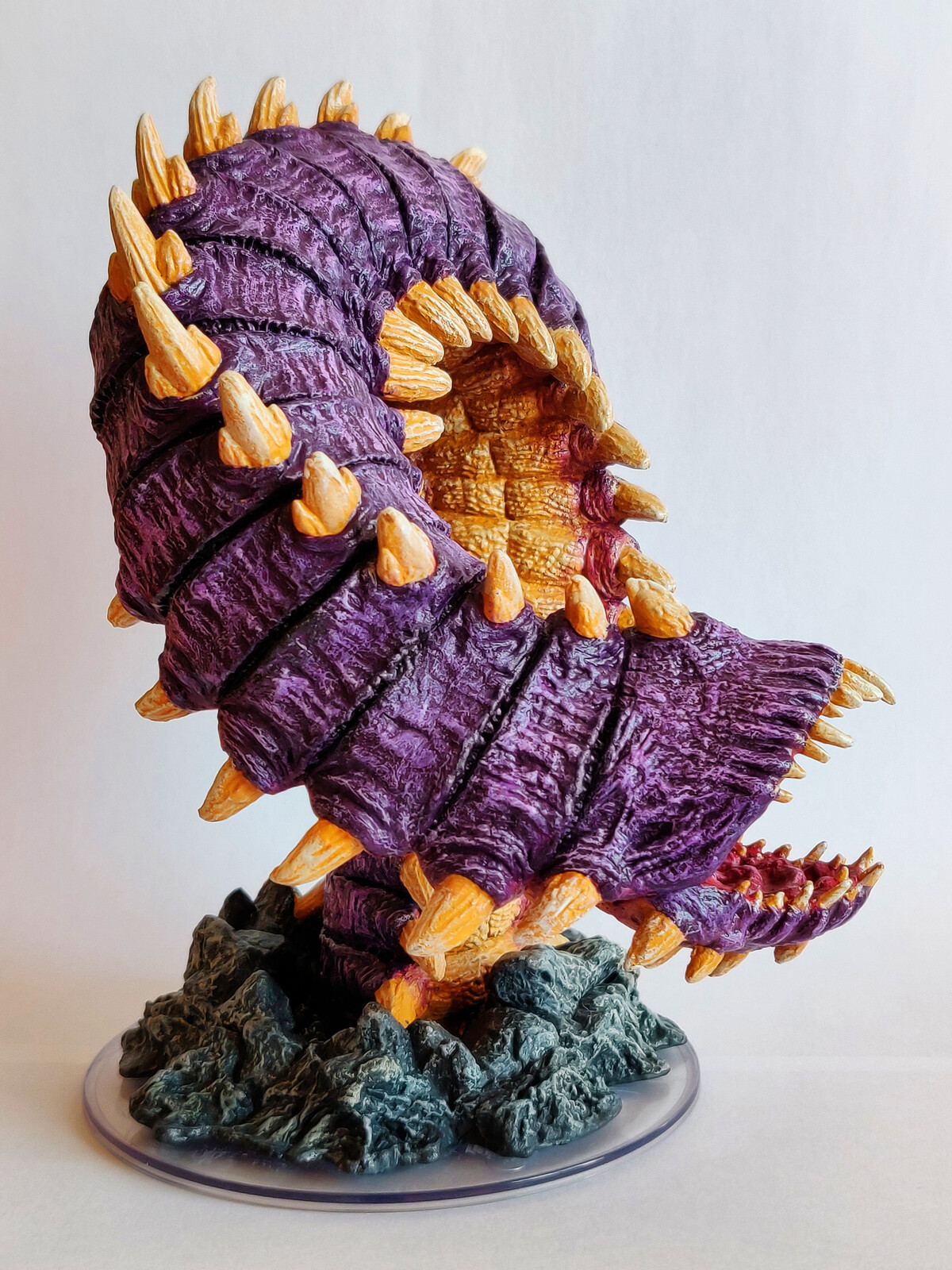 Savirox - Purple Worm - Dnd Miniature Painted Figurine