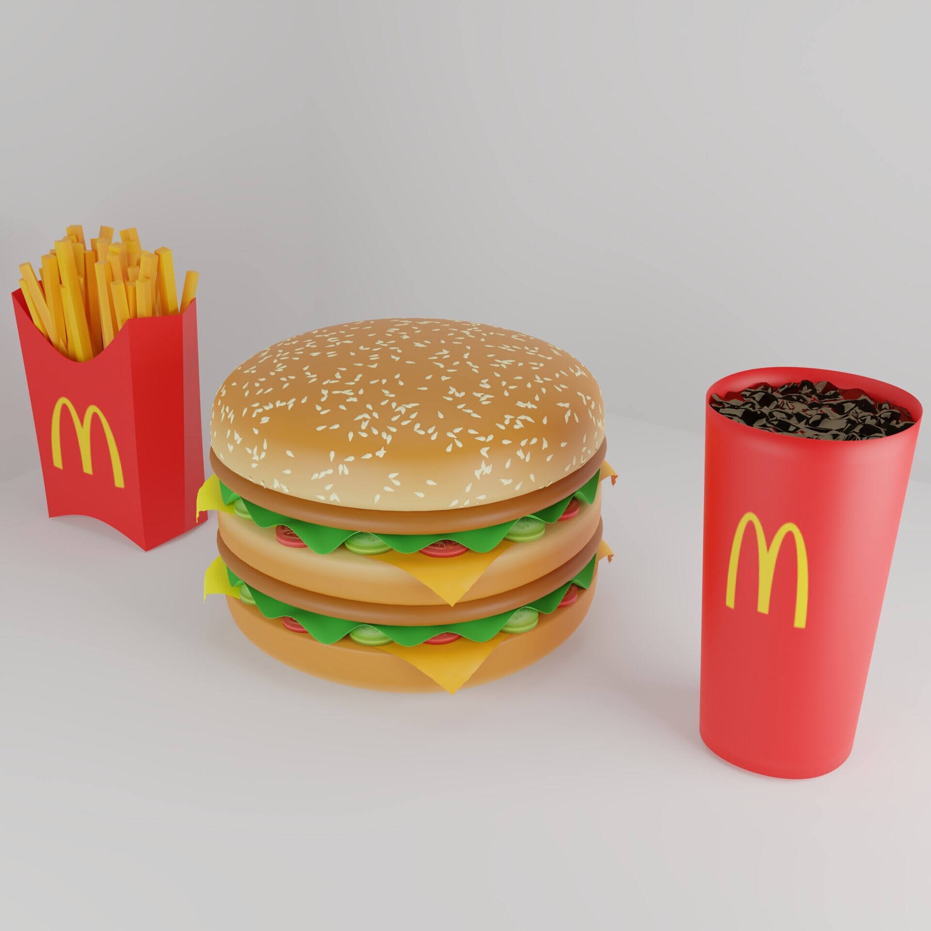 ArtStation - McDonald's menu in 3D
