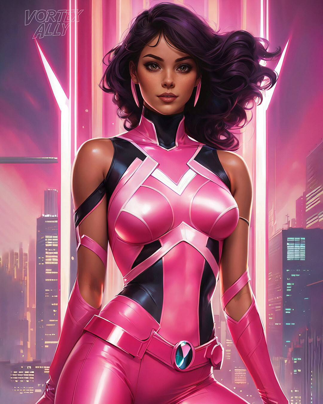 ArtStation - It's time to morph and save the day with the Pink Ranger! 💖⚡️