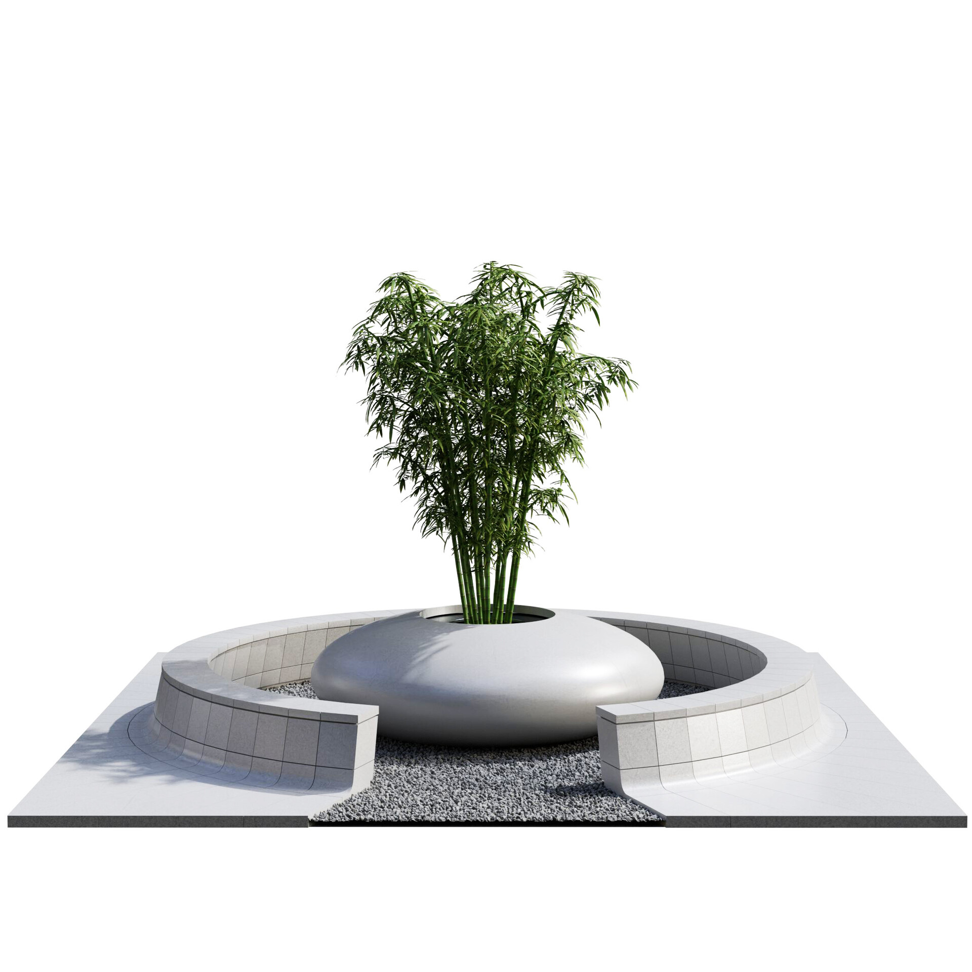 Hemase - Modern Courtyard 02 | PBR | 4k | Midpoly