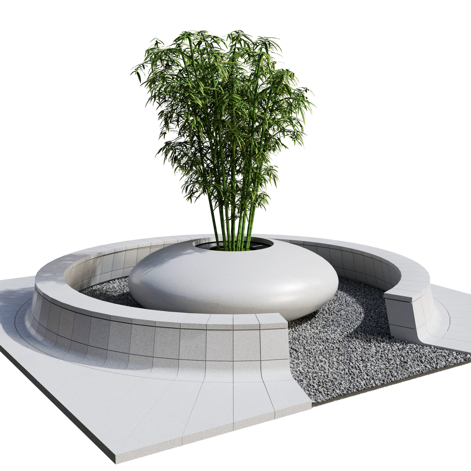 Hemase - Modern Courtyard 02 | PBR | 4k | Midpoly