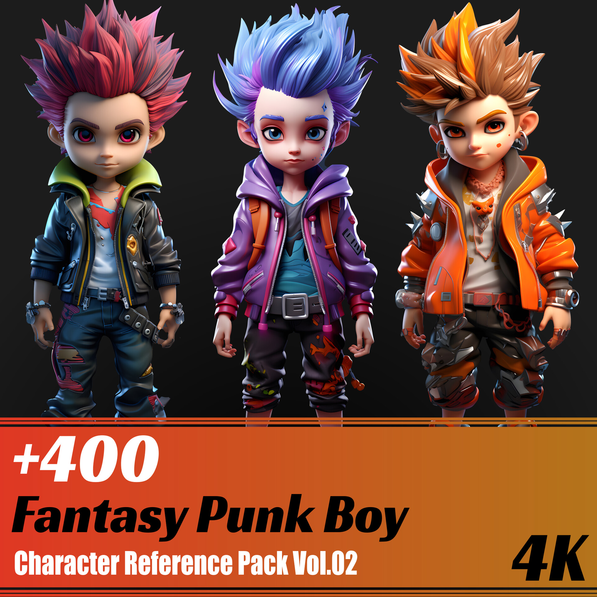 ArtStation - +400 Fantasy Punk Boy | 4K | Character Reference Pak Vol.02