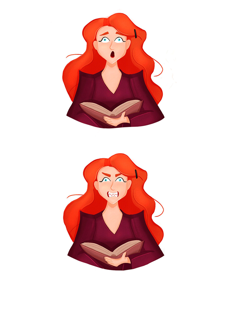 Daria Solovyeva - Halloween Sketchbook Cover. Illustration. Witch