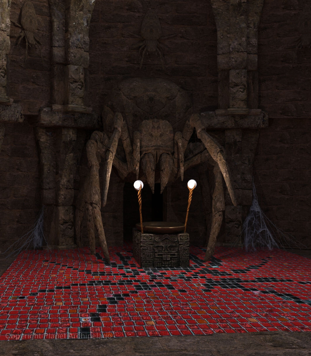 ArtStation - The Altar room of the Temple of the Spider.