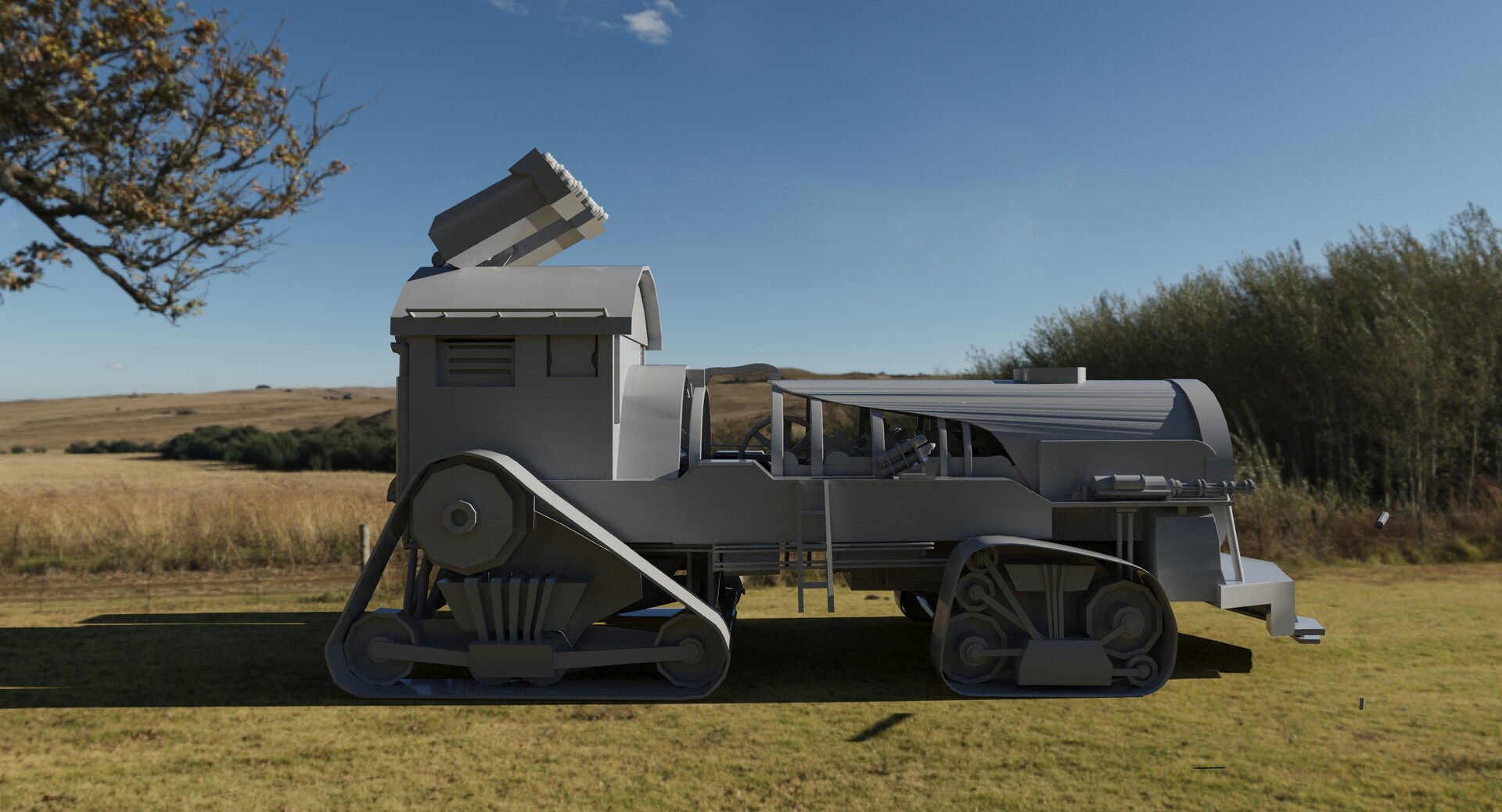 ArtStation - Concept 3d TRAIN ENGINE MODEL