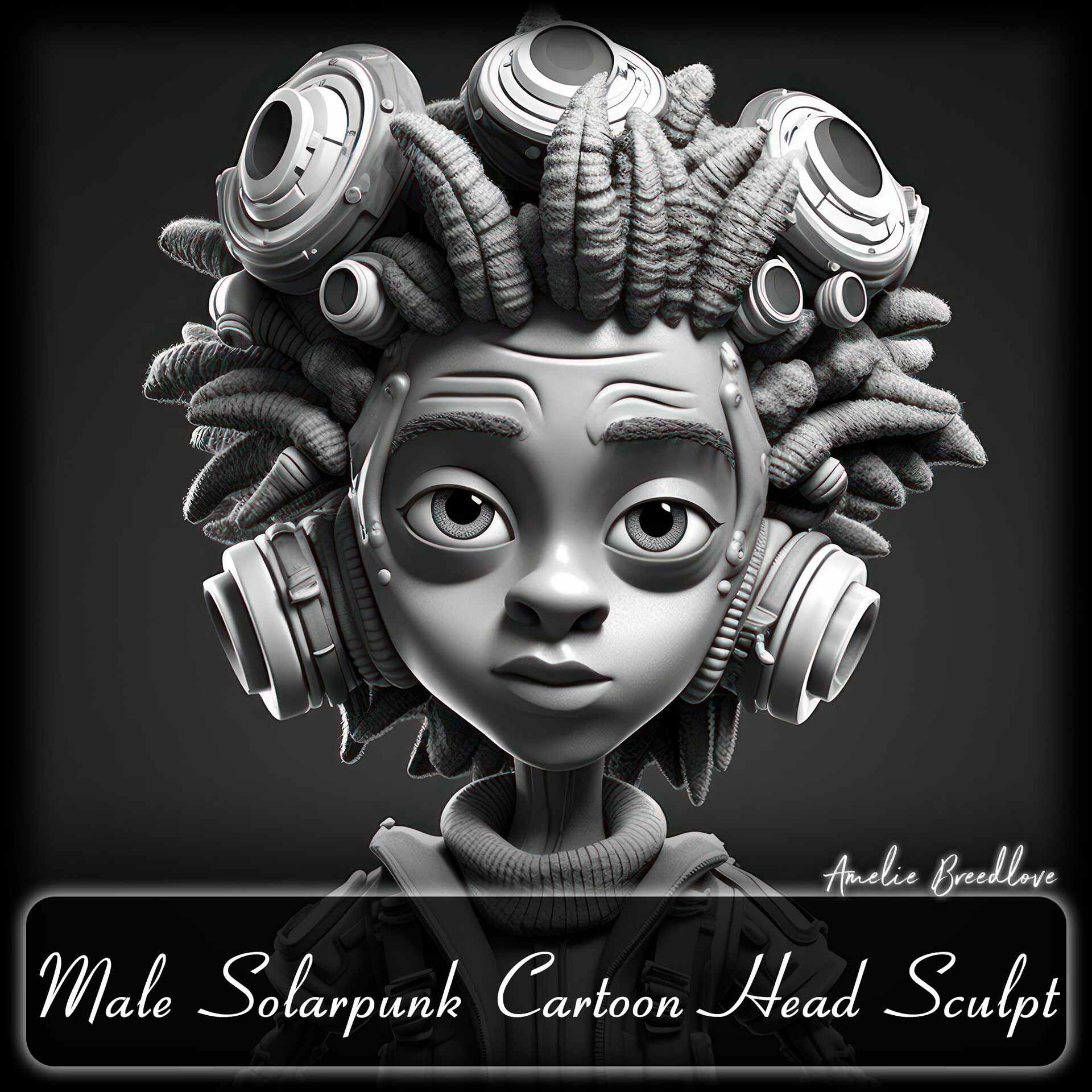 ArtStation - 200 Male Solarpunk Cartoon Head Sculpt Reference Pack | 4K ...