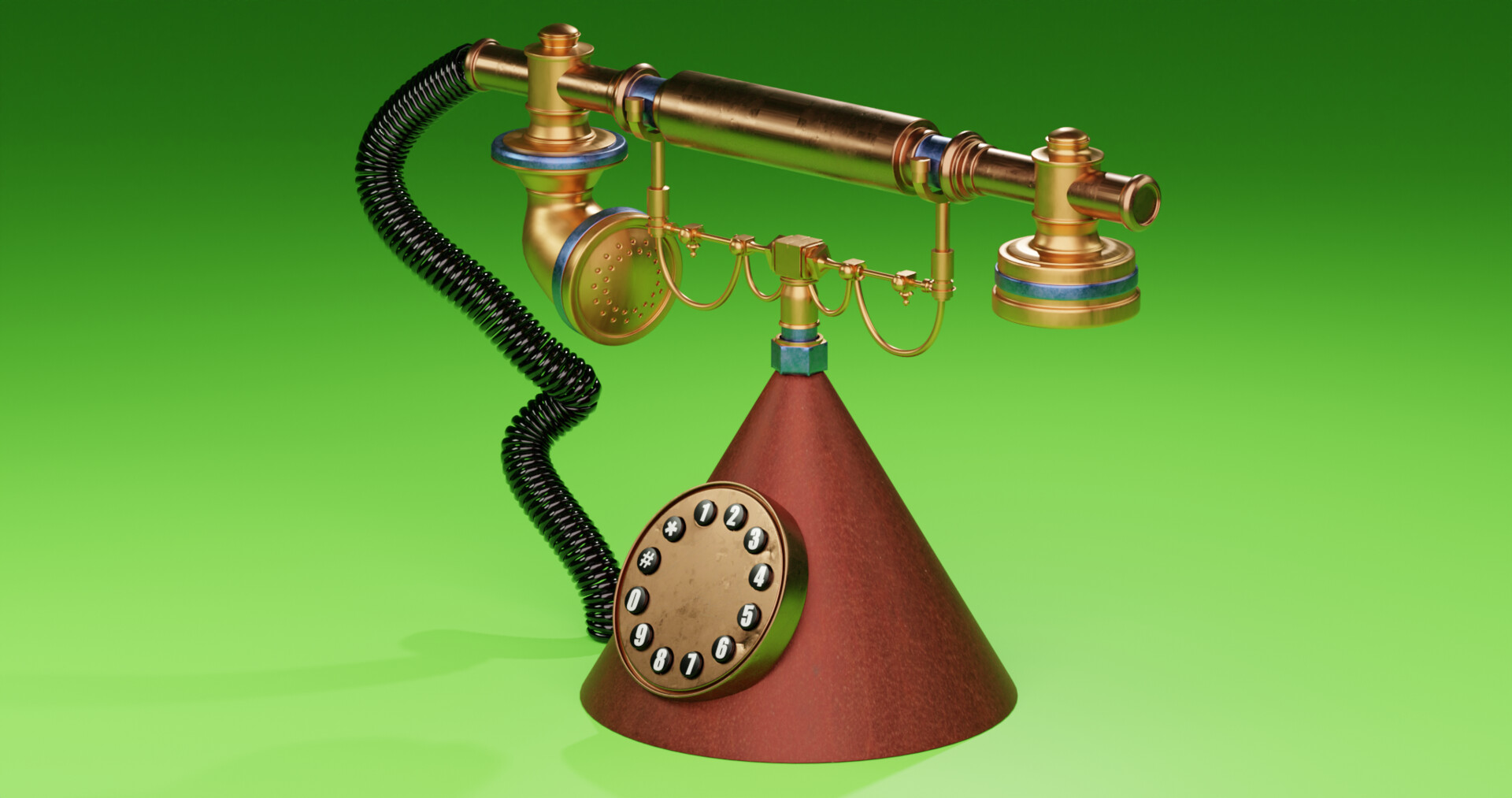 ArtStation - Retro styled OLD PHONE