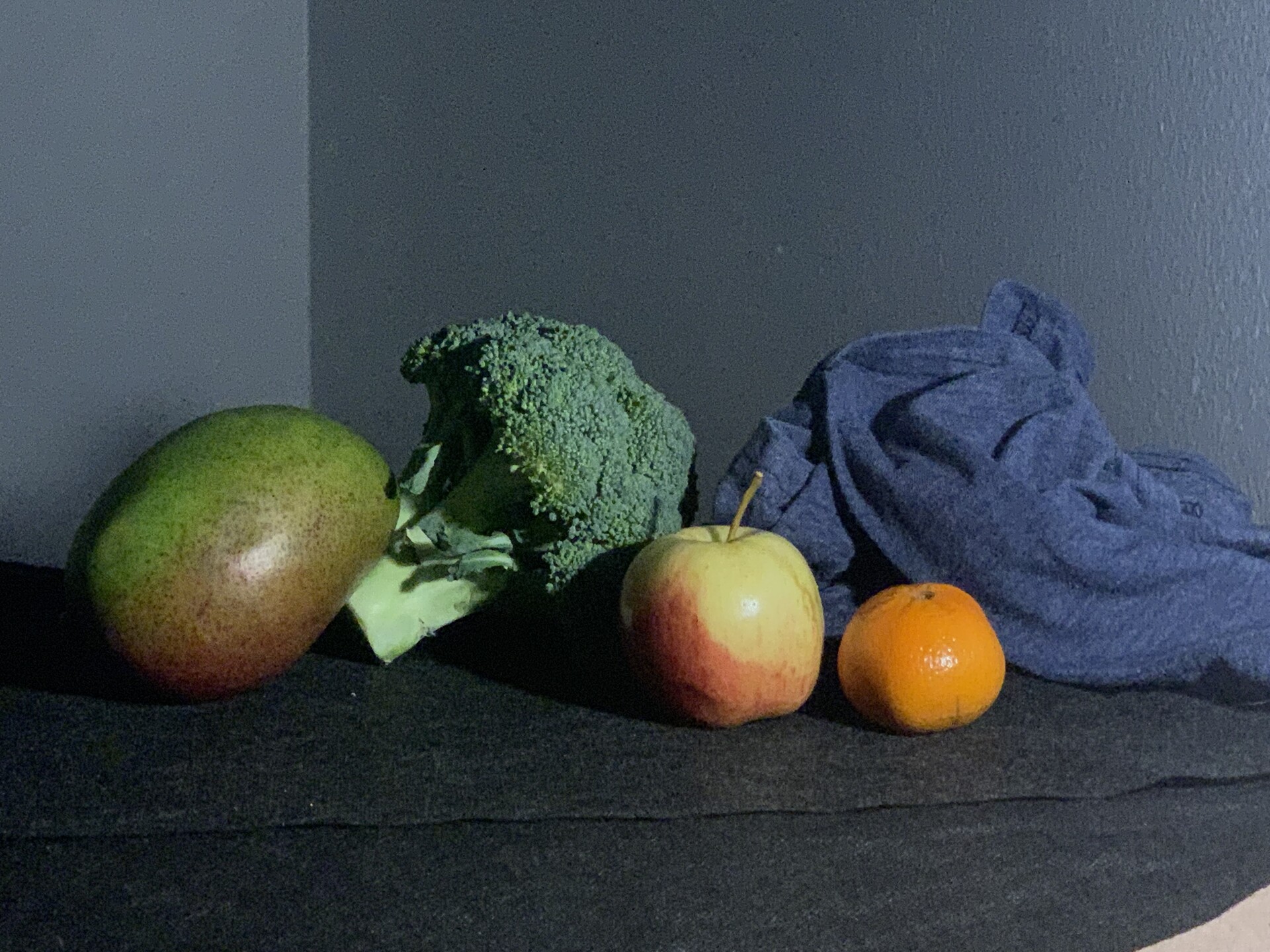 fruit still life setup