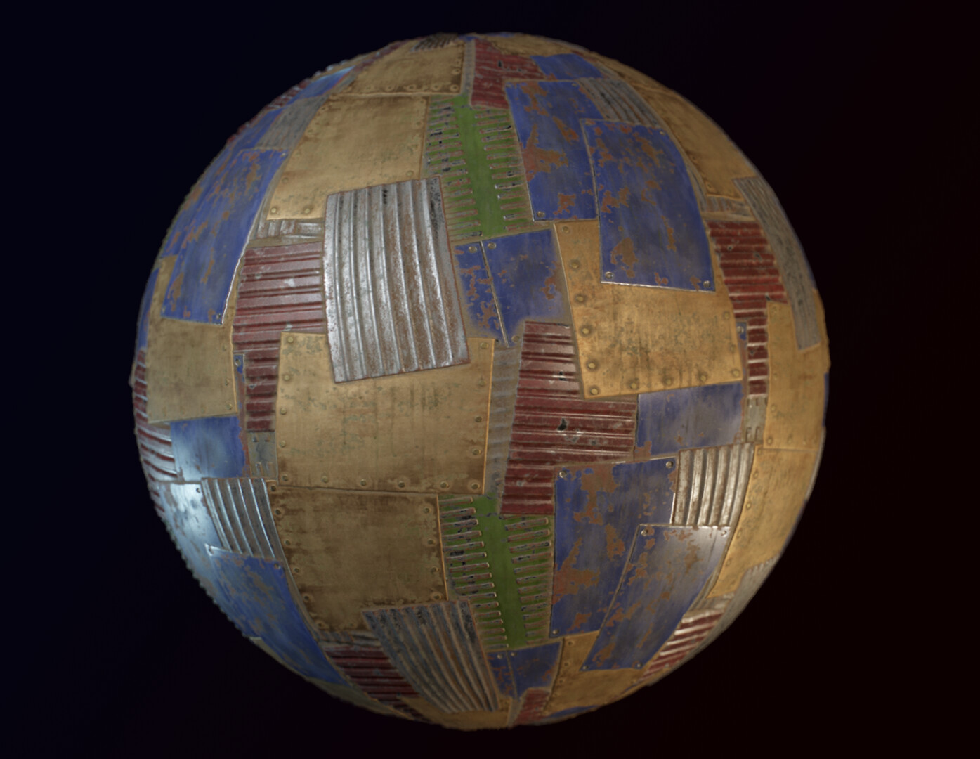 ArtStation - Metal roof plates