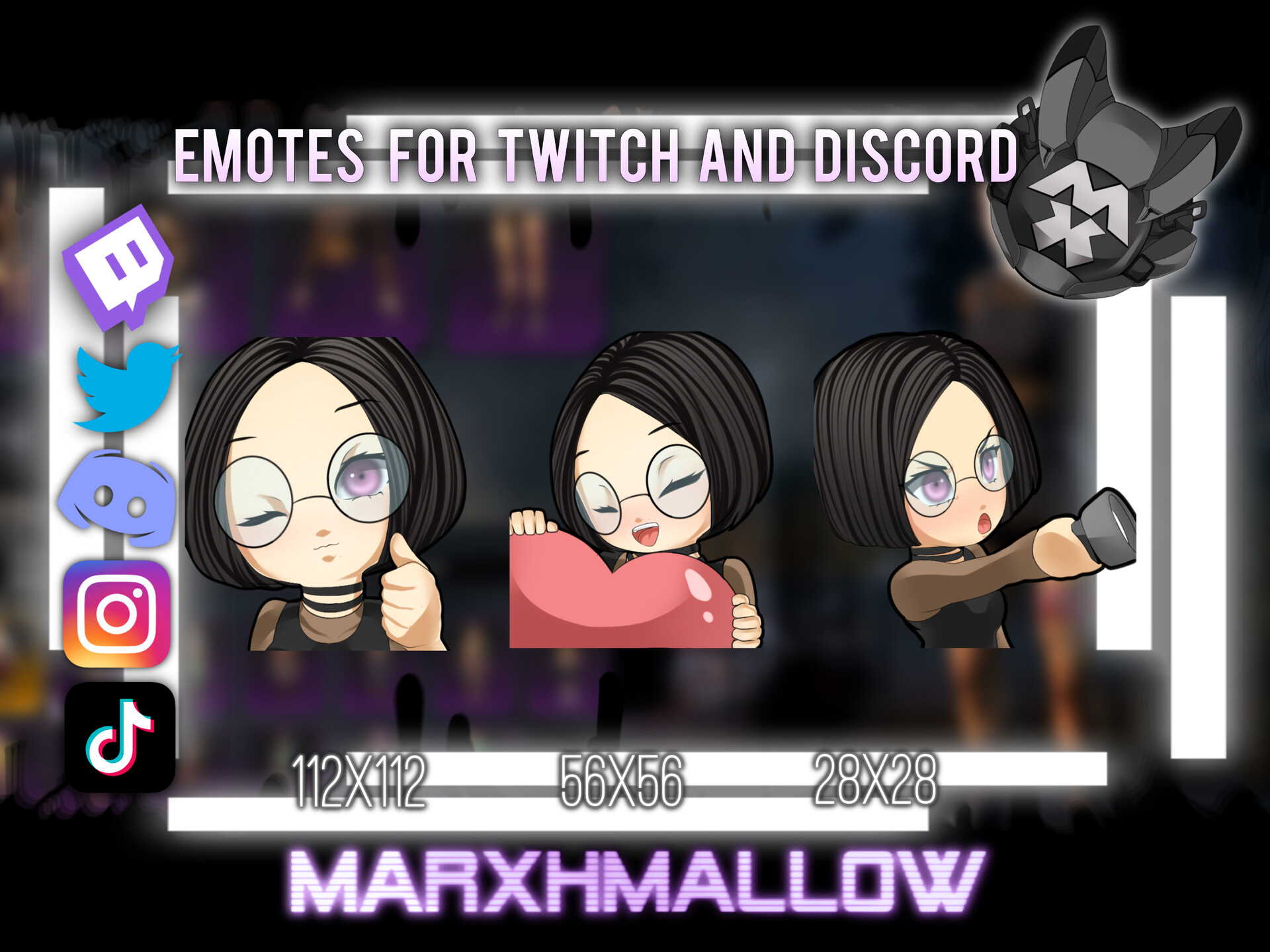 ArtStation - Yui Kimura DBD Kawaii Emotes for Twitch and Discord