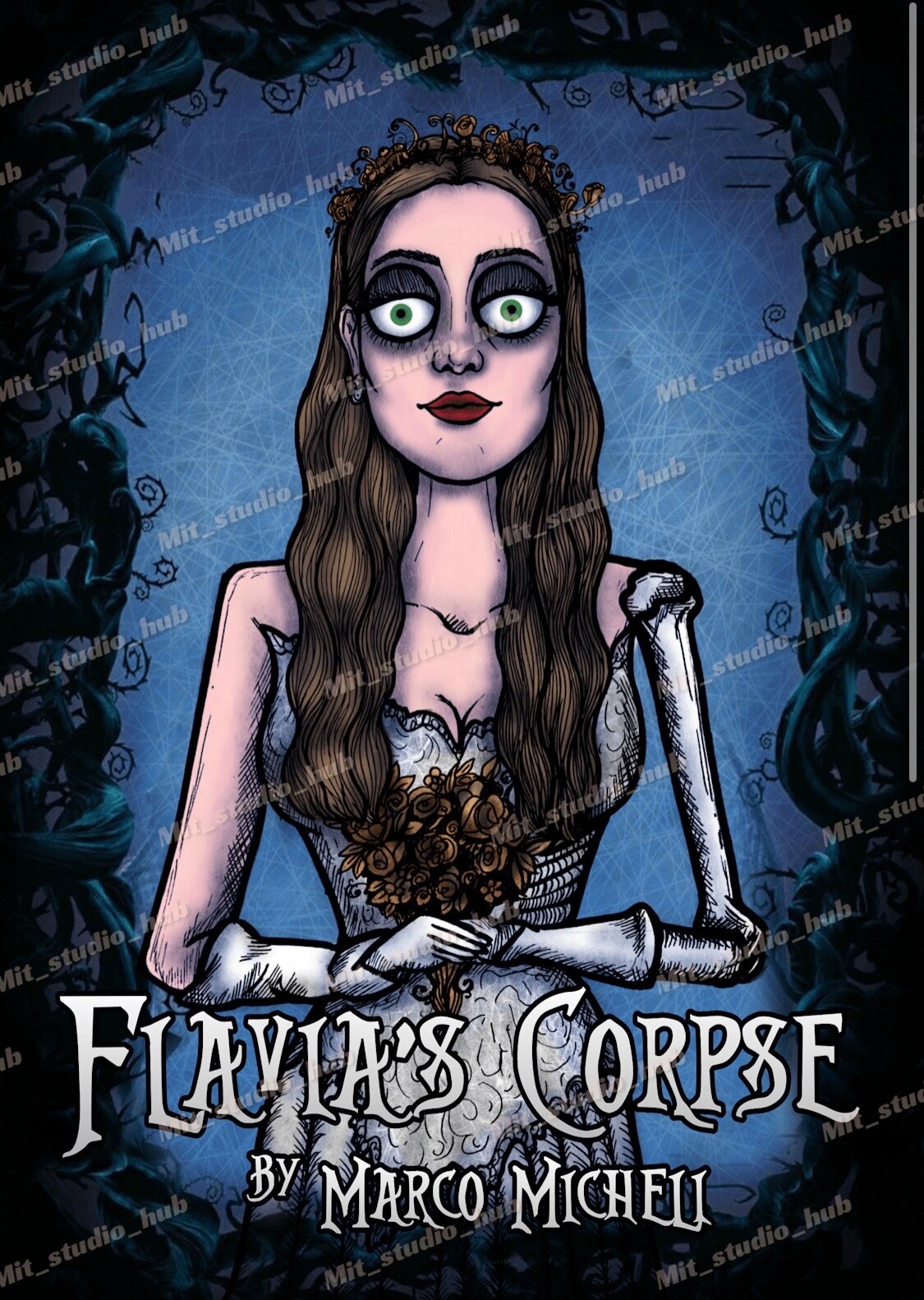 ArtStation - Spooky portrait in tim burton style