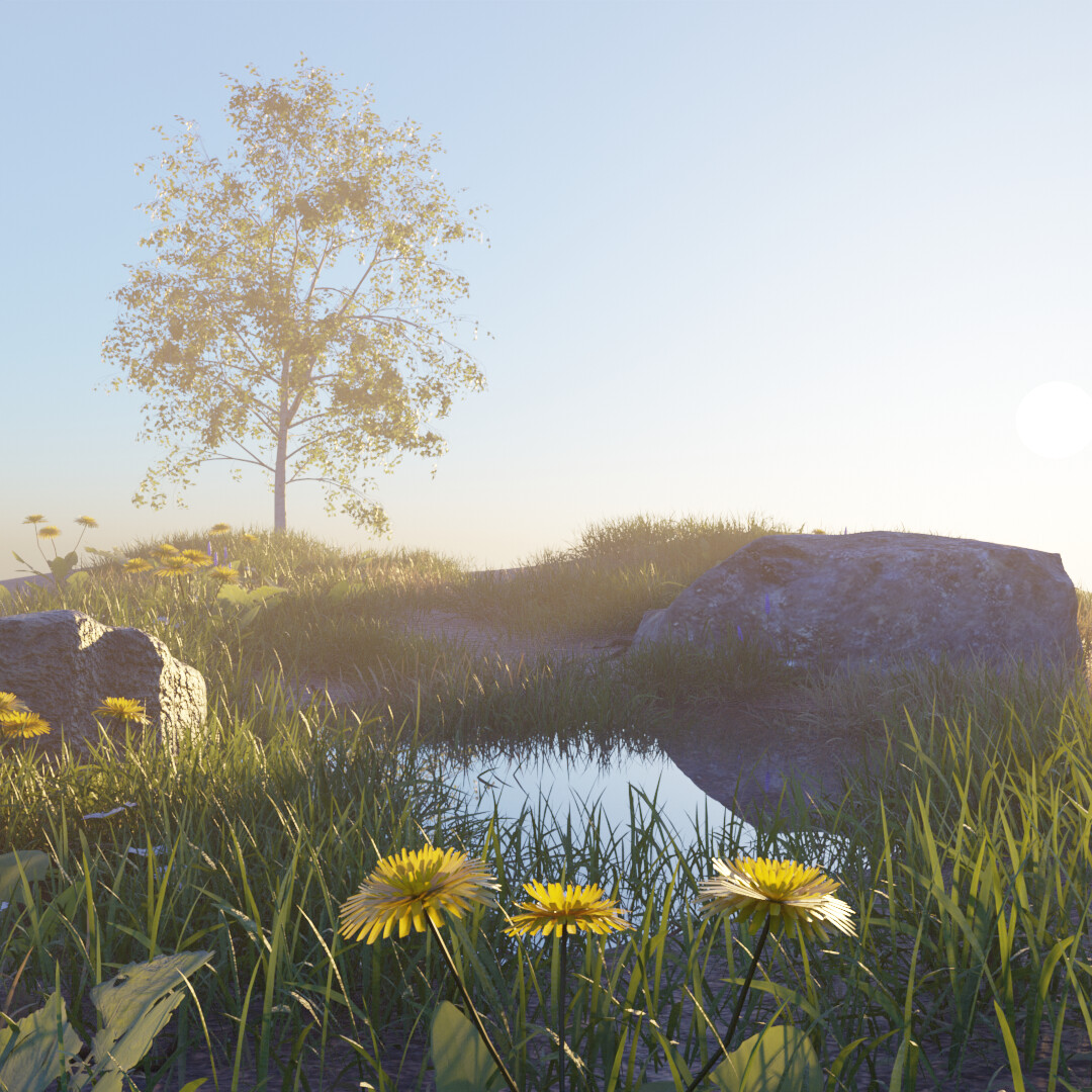 ArtStation - Early Morningstar Nature