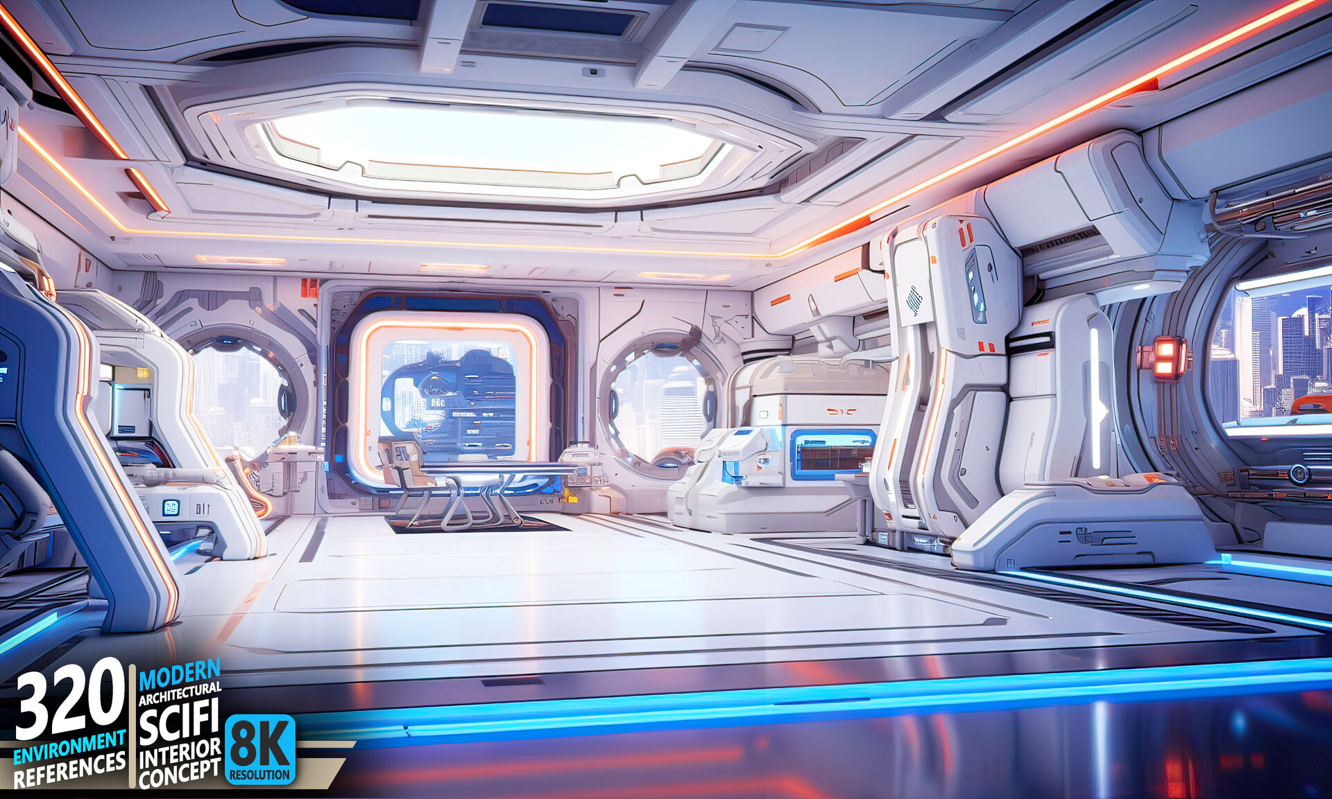 ArtStation - 320 Modern Arcitectural Scifi Interior Concept - Environment References | 8K Resolution