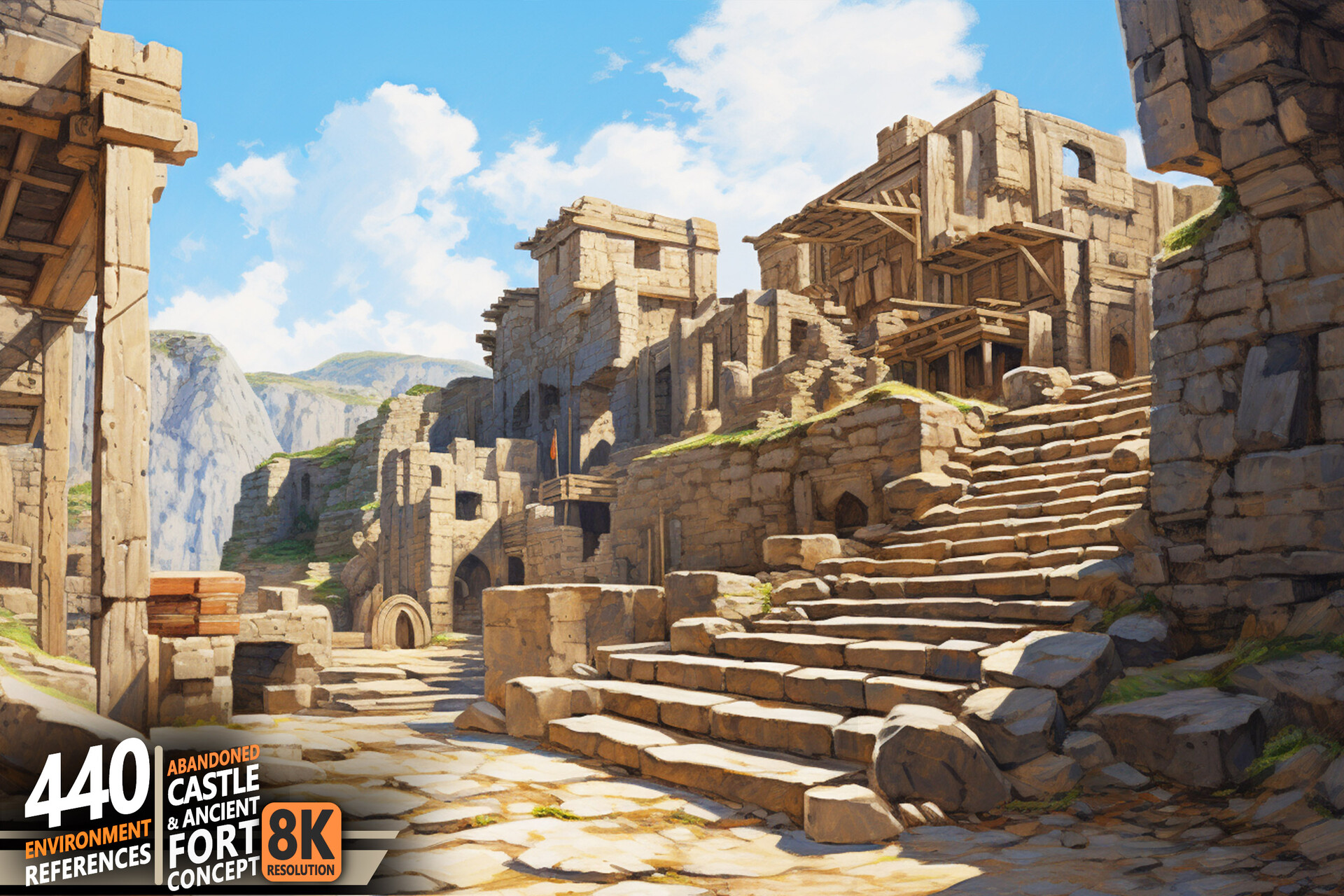 ArtStation - 440 Abandoned Castle & Ancient Fort Concept - Environment ...