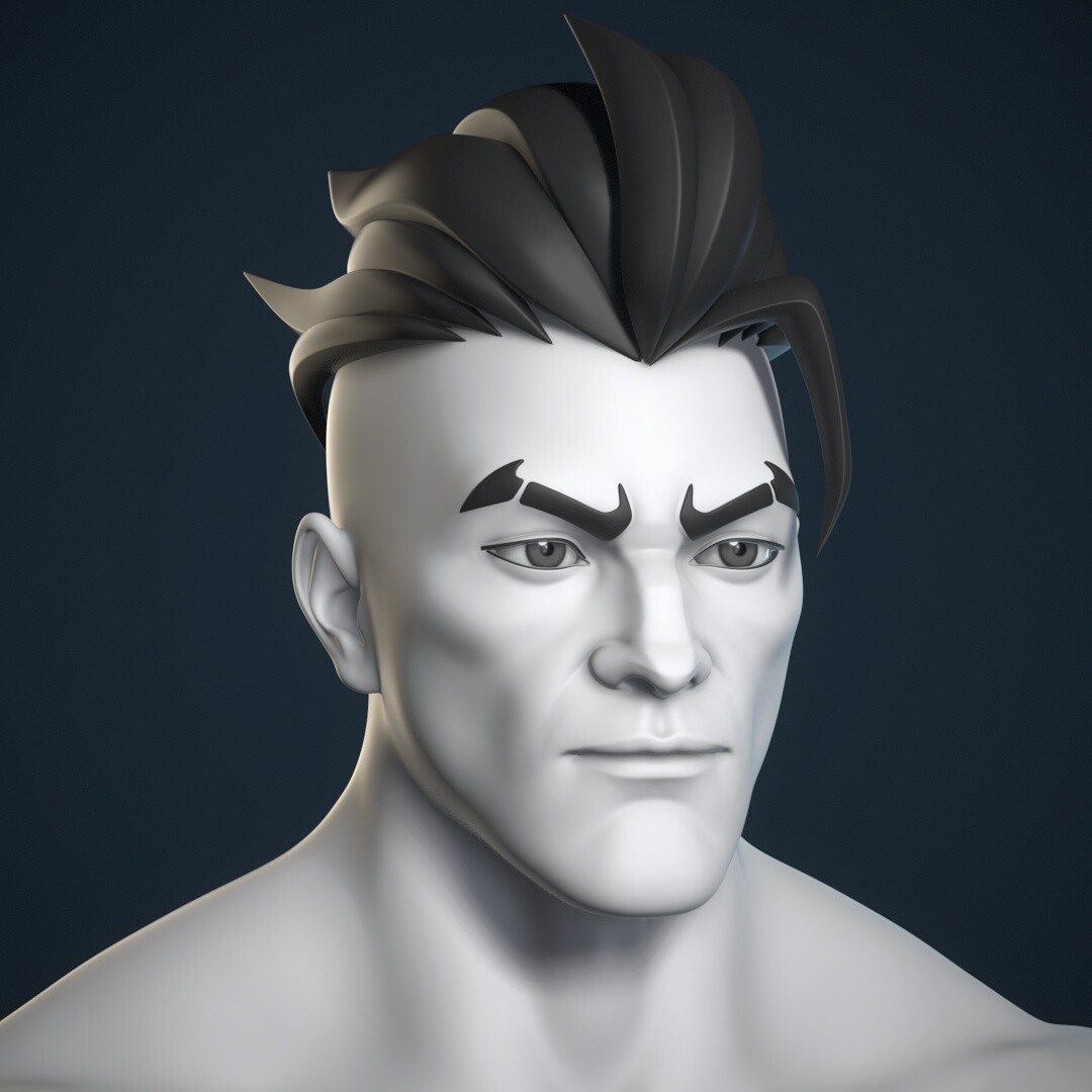 ArtStation - Stylized Male Basemesh - Game Ready - Rocky