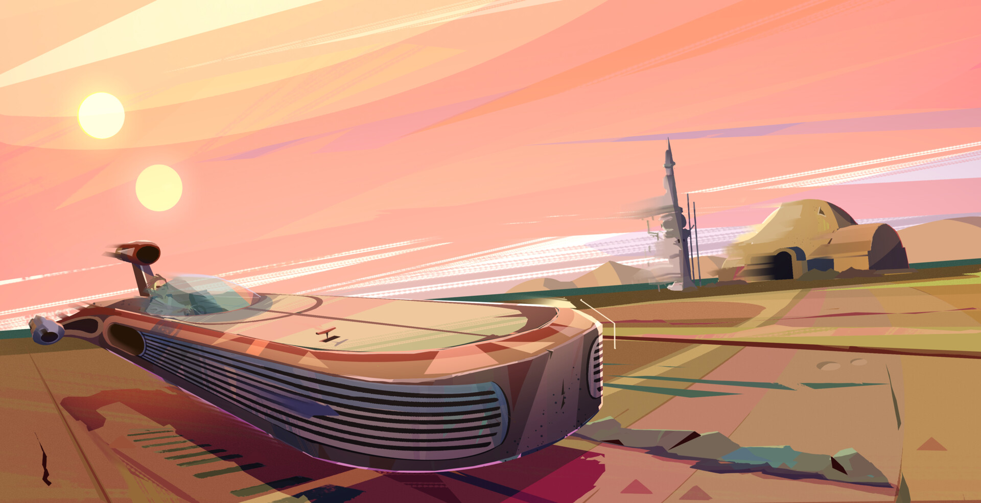 ArtStation - Tatooine sunset