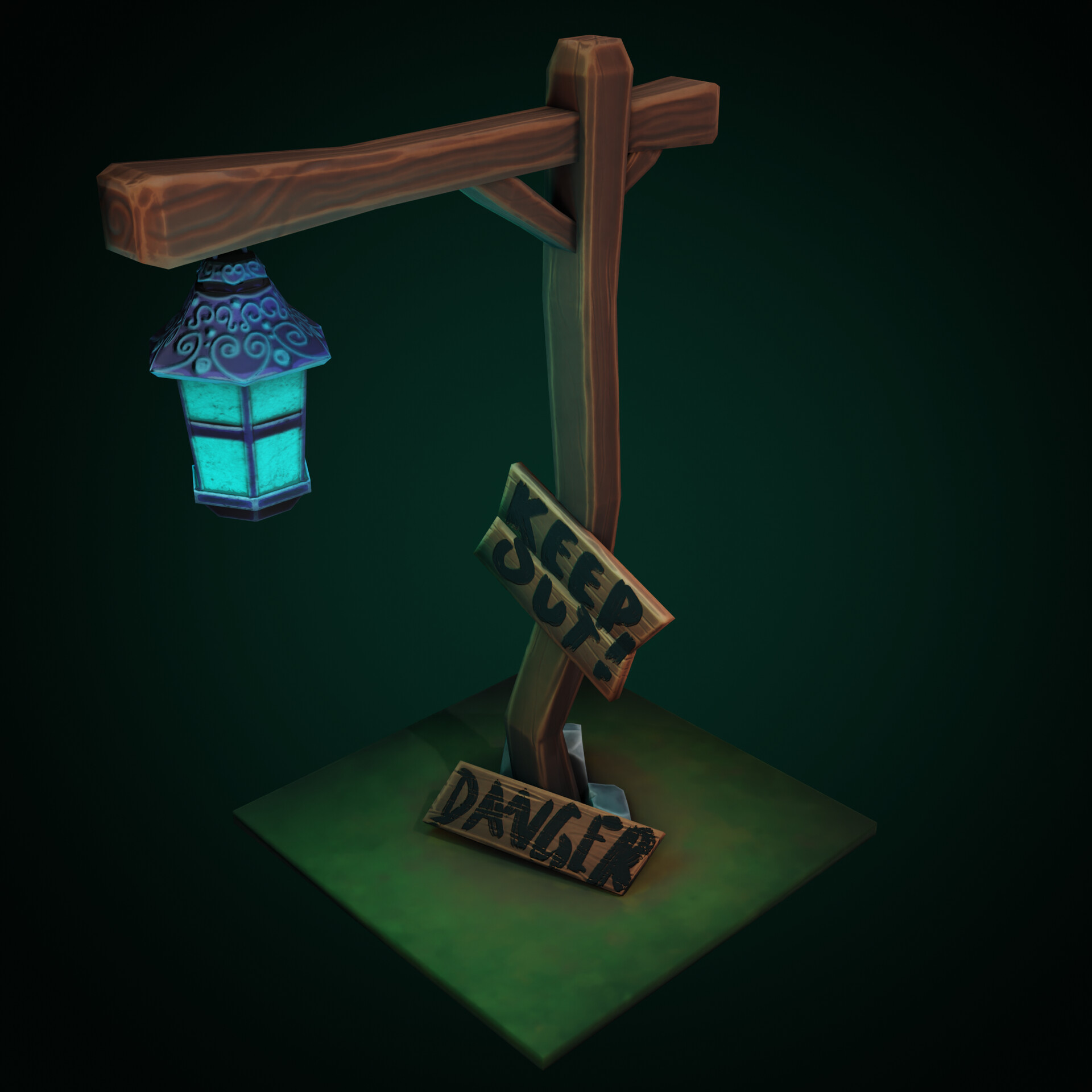 ArtStation - Stylized Lamp Post