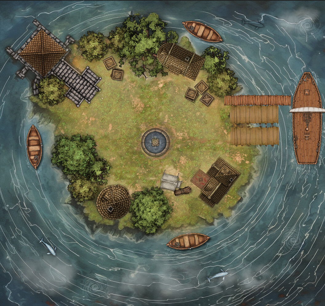 ArtStation - Hamlet Floating Island Map